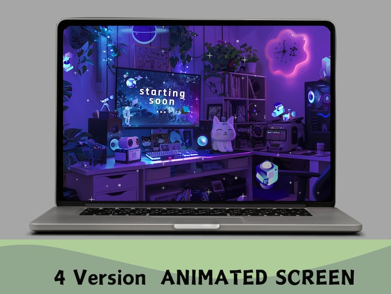 Animated Starting Stream Screen Gaming Twitch Scene, Stream Starting ...