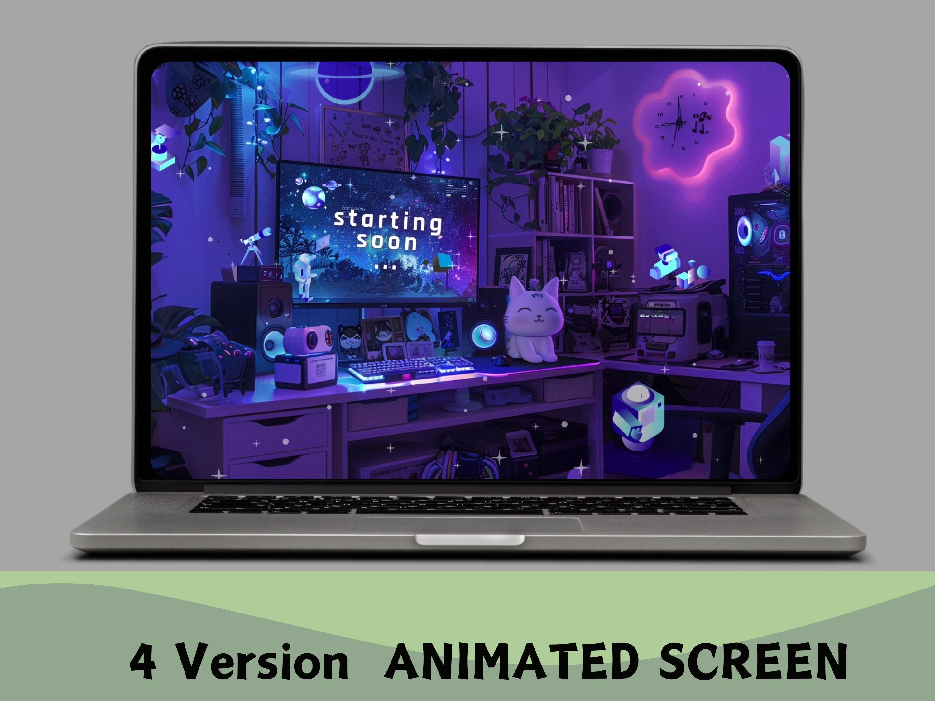 Animated Starting Stream Screen Gaming Twitch Scene, Stream Starting ...