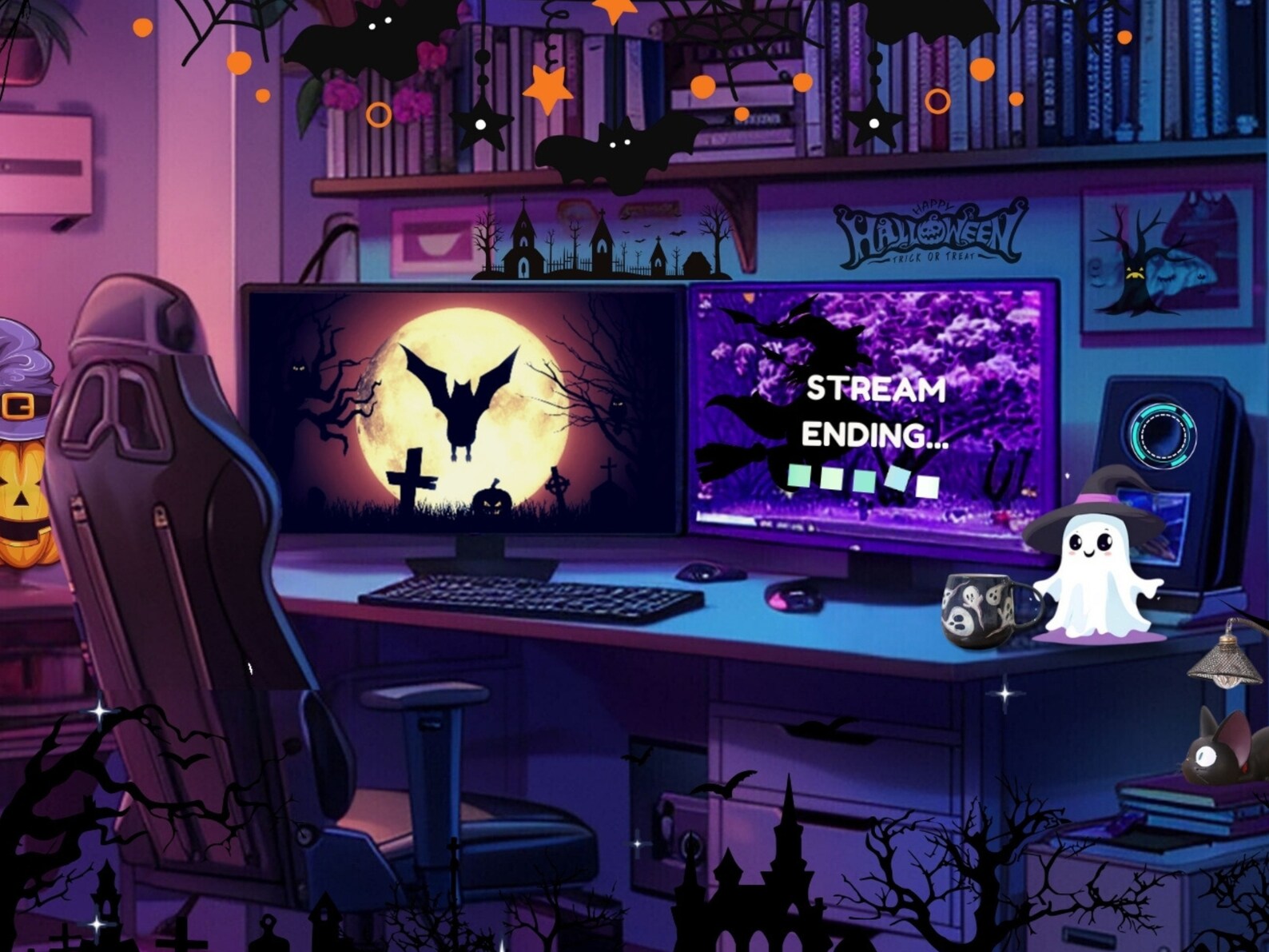 Animated Spooky Twitch Screen: Horror Halloween Theme (MP4 Video) - Etsy