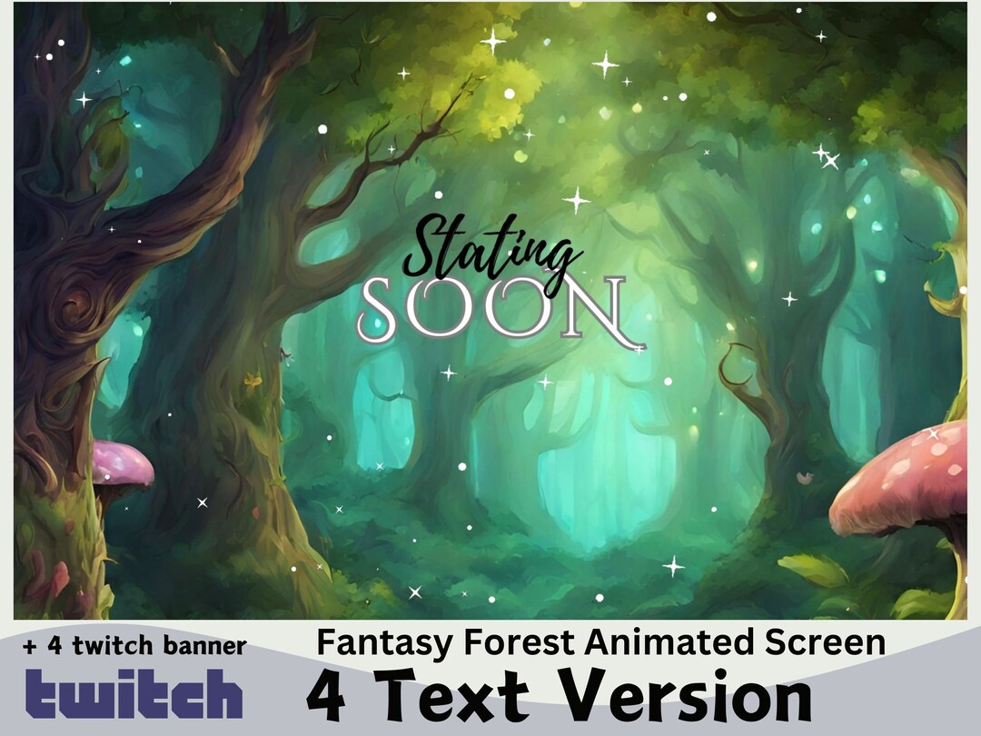 Starting Soon Screen Animated Fantasy Themed Twitch Overly Be Right ...
