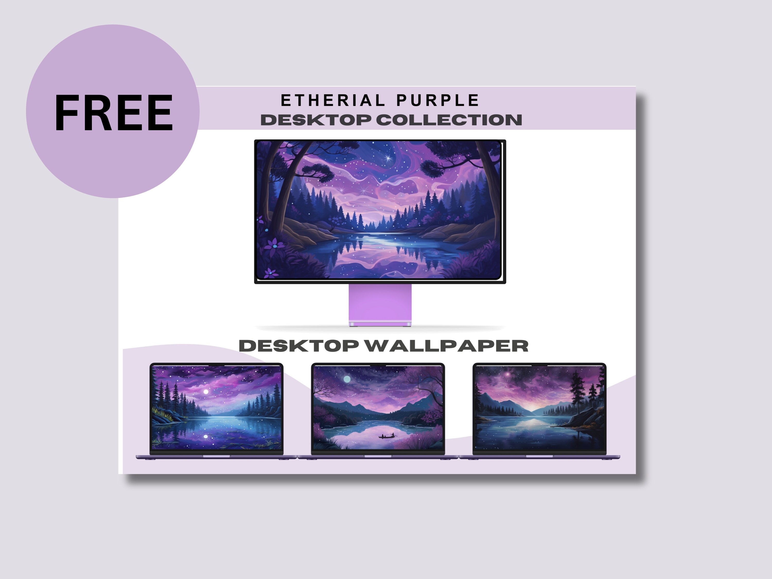 Starry Night Purple Twitch Stream Banner Purple Forest Wallpaper ...