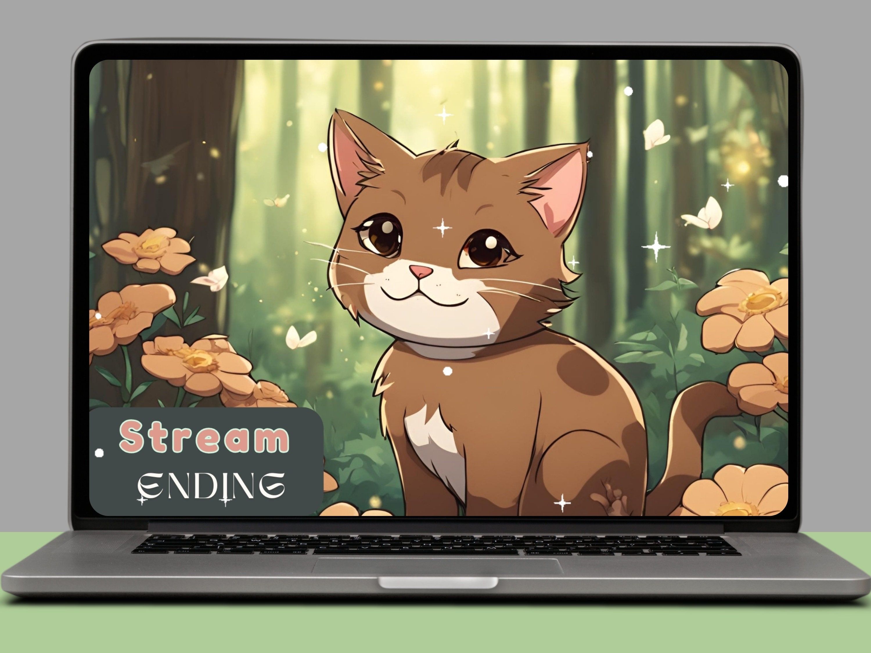 Startingsoon Animated Twitch Screens, Brown Cat Stream Graphics, Stream ...