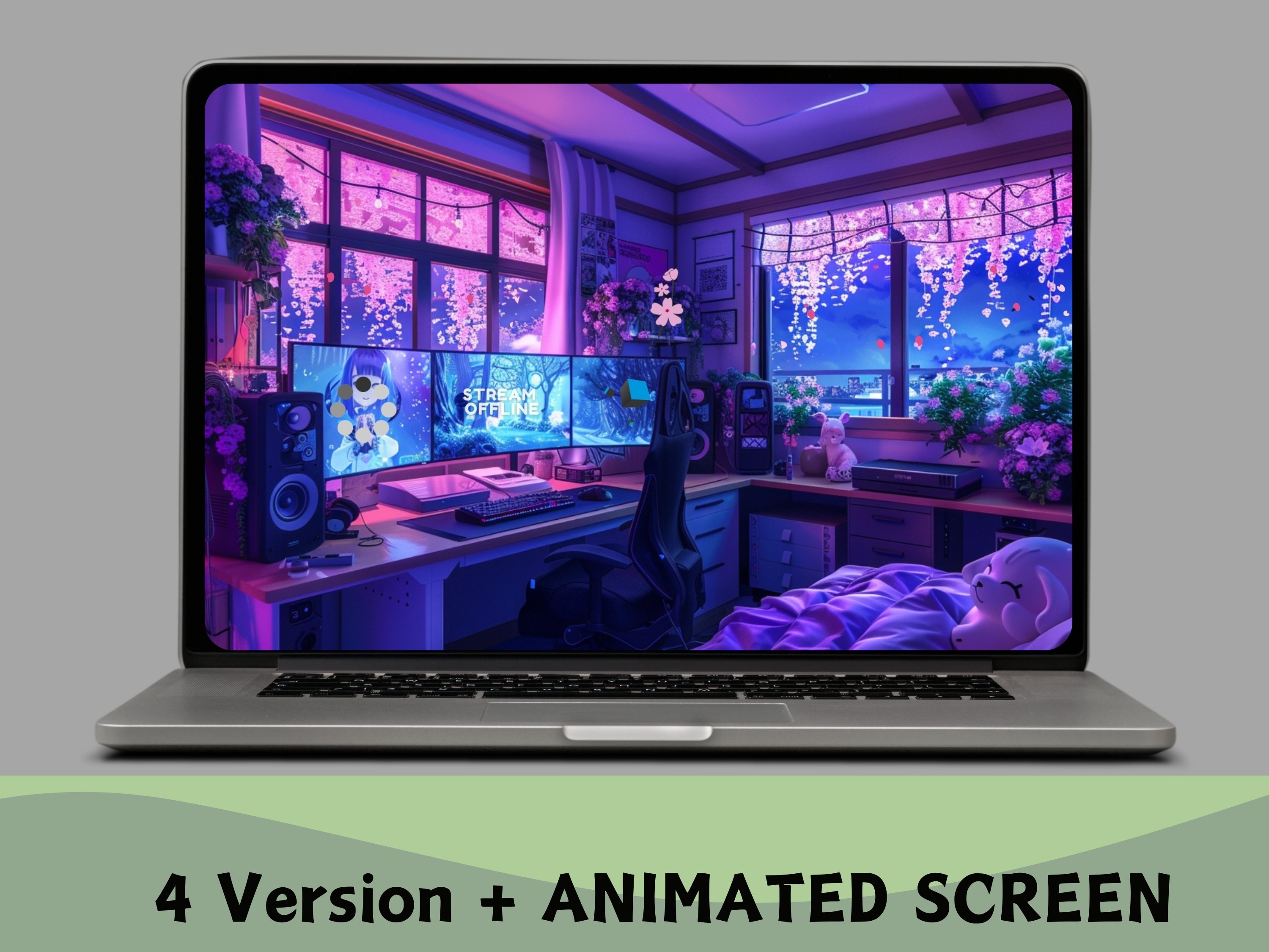 Animated Cozy Room Stream Screen Gaming Twitch Scene, Stream Starting ...