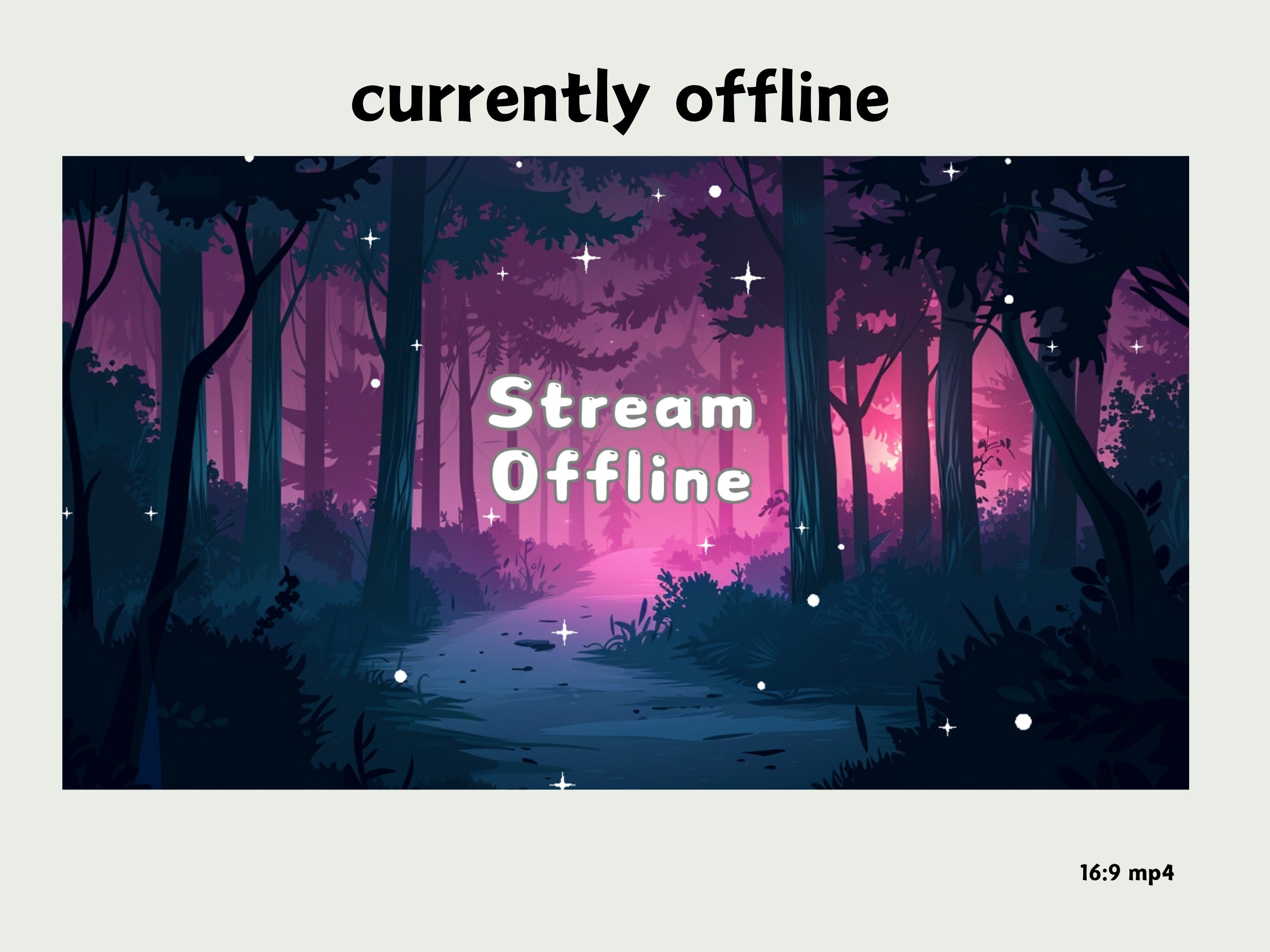 Twitch Stream Banner Pink and Purple Forest Twitch Banner Purple Sky ...