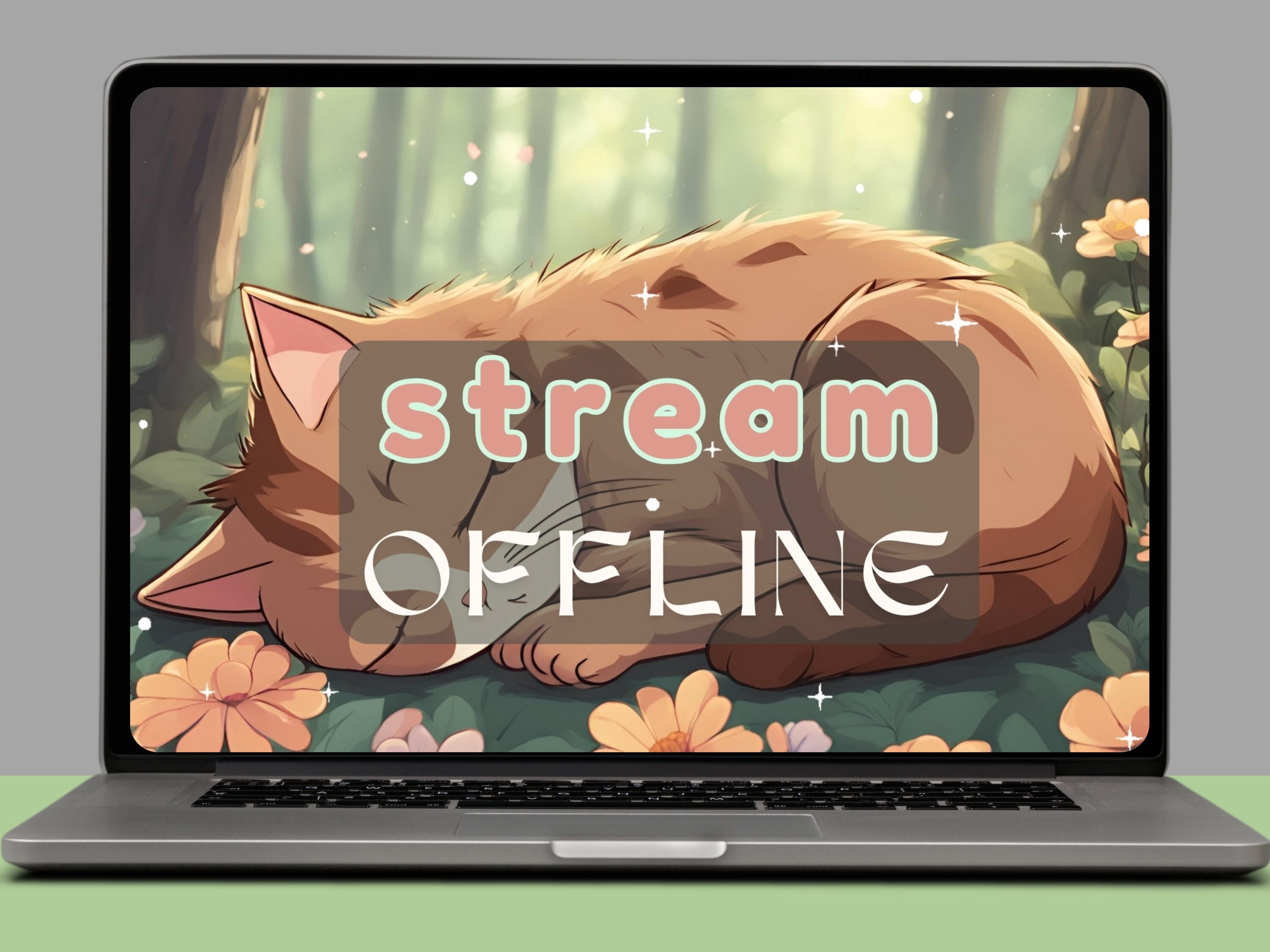 Startingsoon Animated Twitch Screens, Brown Cat Stream Graphics, Stream ...