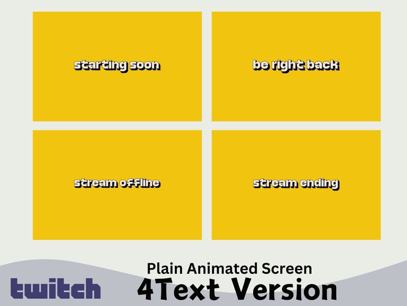 Twitch Animated Stream Overlay Golden Yellow Collection, Stream ...