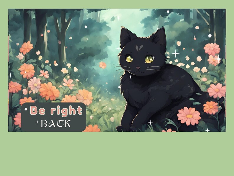 4 Animated Lofi Twitch Screens Overlay Cat Animated Starting Soon ...