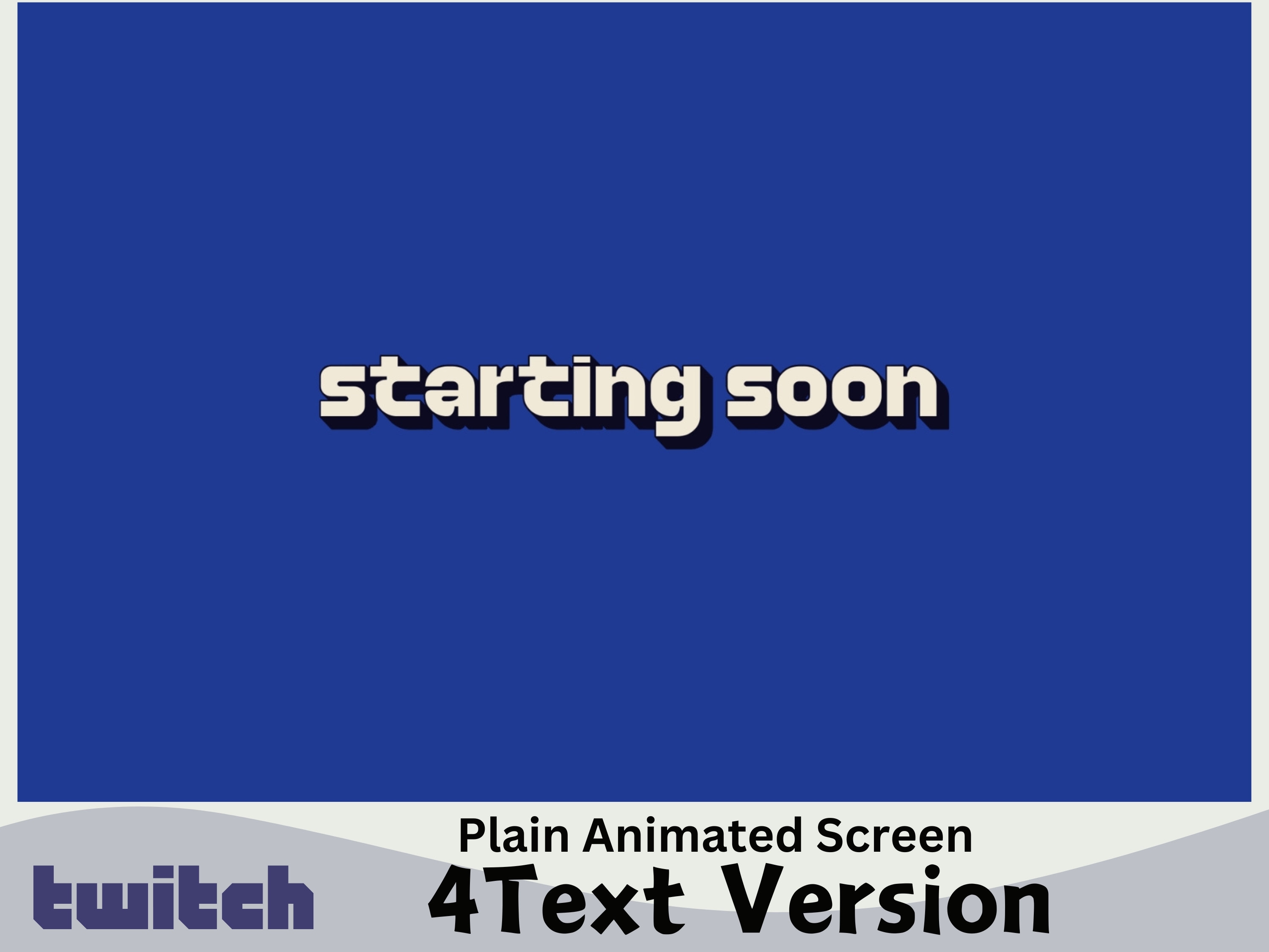 Twitch Stream Text Starting Soon Be Right Back Screen Animated Brb ...