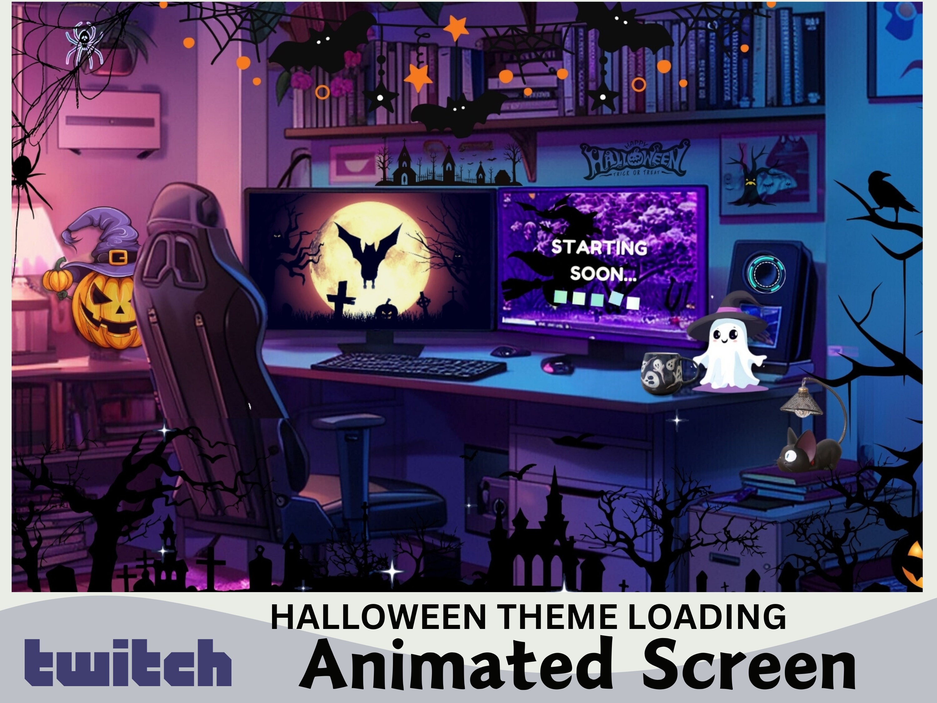 Animated Spooky Twitch Screen: Horror Halloween Theme (MP4 Video) - Etsy