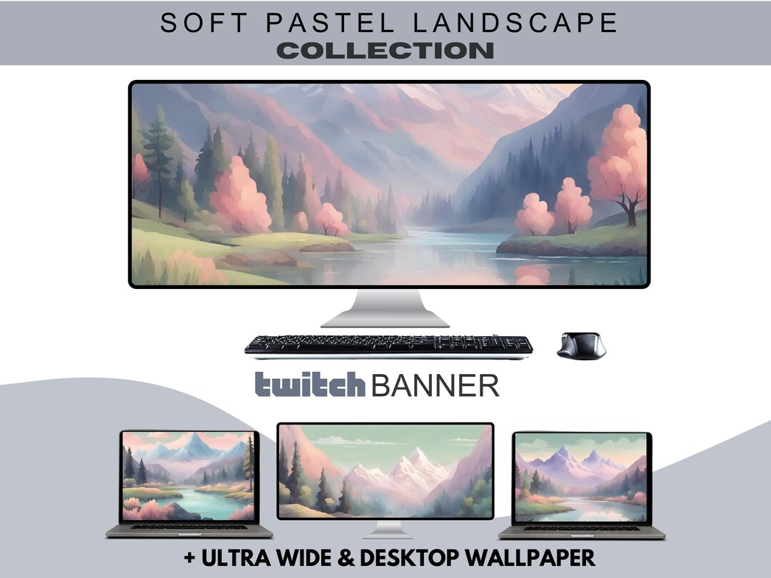 Twitch Banner Soft Pastel Landscape Twitch Banner Soft Pastel Landscape ...