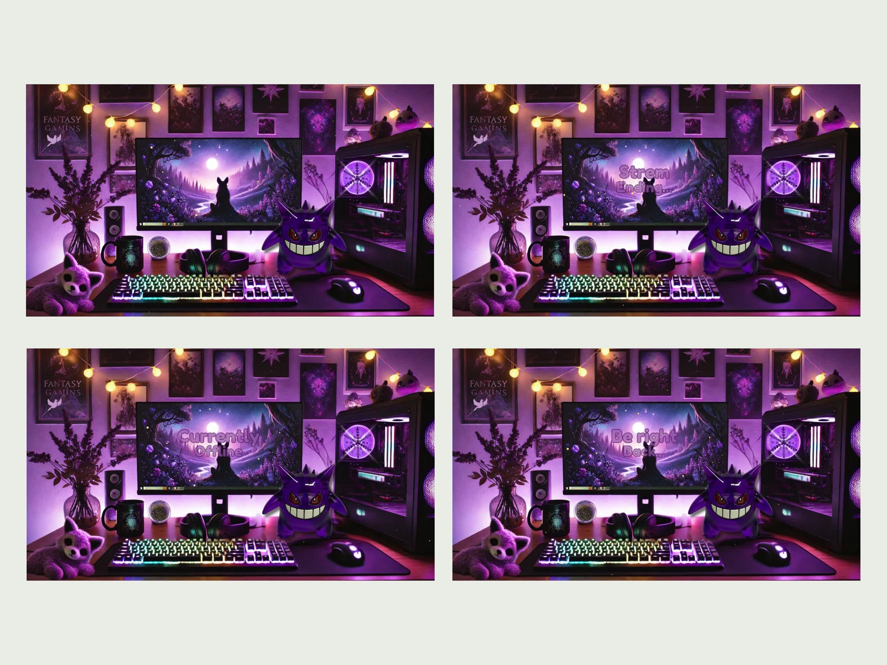 Animated Gengar Lofi Twitch Overlay: Gaming Stream Screens (digital ...