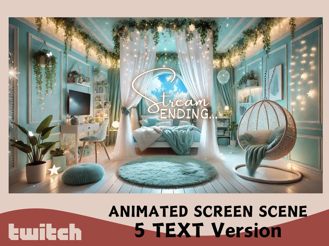 Pastel Cozy Room - Animated Twitch Screens - Starting Soon (digital ...