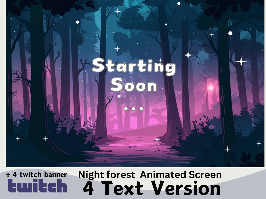 Twitch Stream Banner Pink and Purple Forest Twitch Banner Purple Sky ...