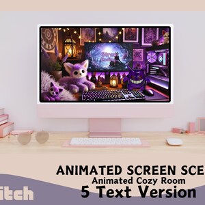 Animated Gengar Lofi Gaming Desk Twitch Scene, Stream Starting Soon, Be ...