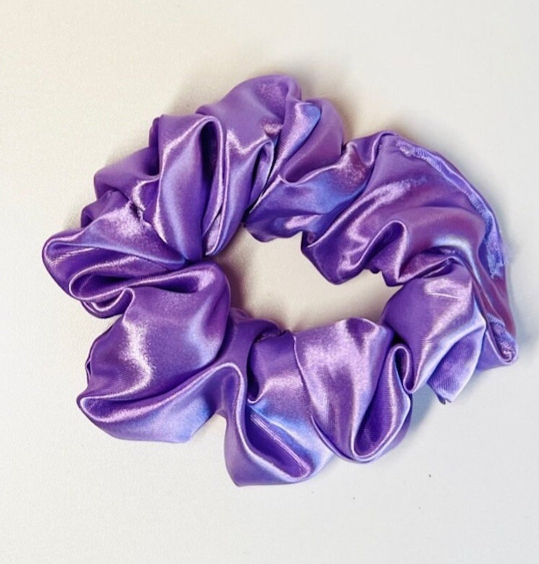 Lavender Satin Scrunchies in Regular Sizes. Hand Made Scrunchies in ...