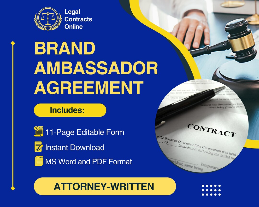 Brand Ambassador Contract Template: Influencer Agreement (PDF Download ...