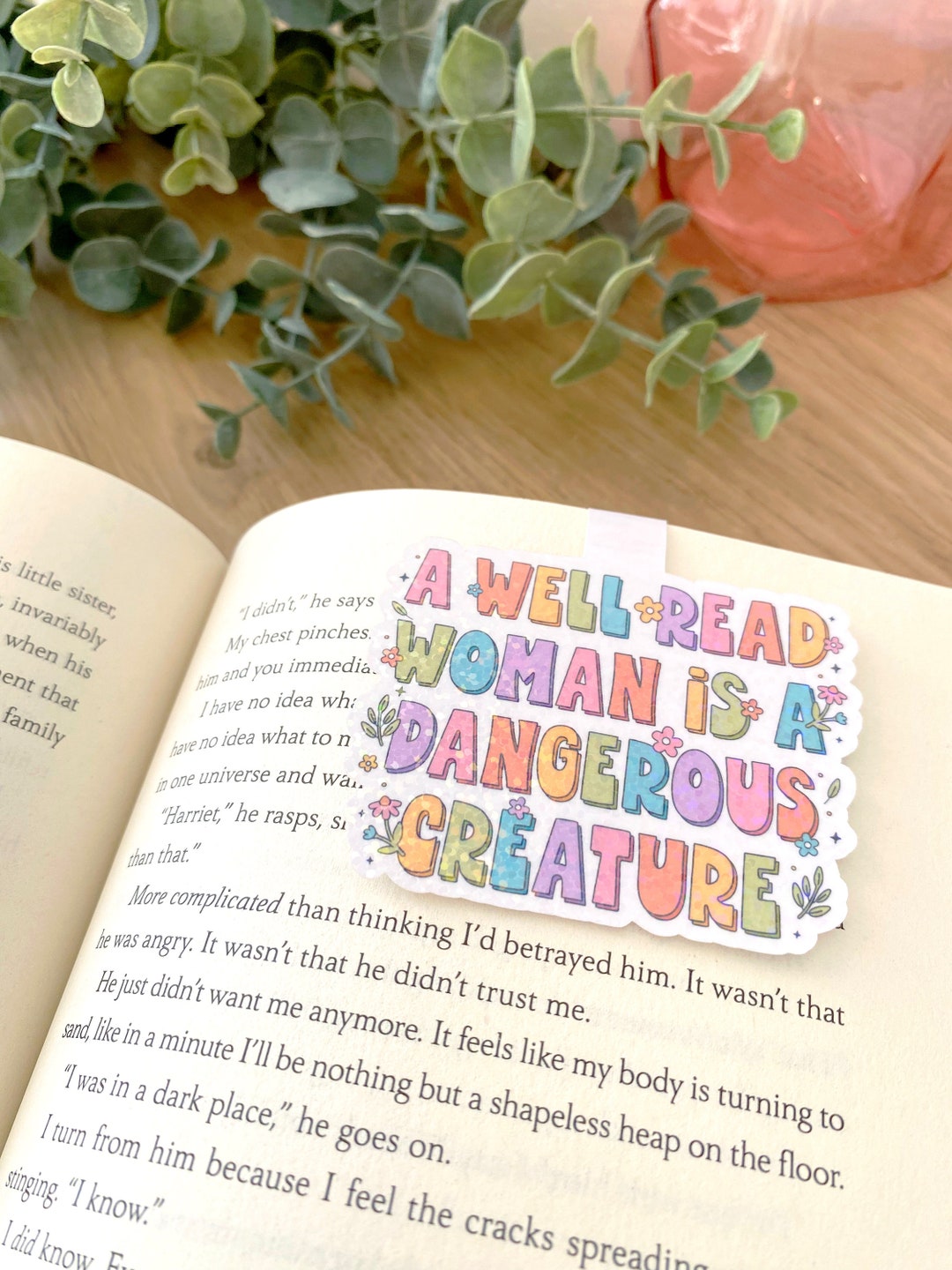 Well Read Woman is a Dangerous Creature Magnetic Bookmark, Bookmark ...