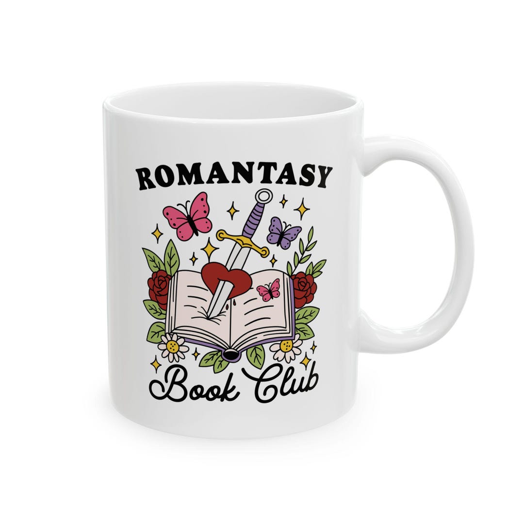 Romantasy Book Club Mug, Funny Ceramic Coffee Mug for Fantasy and ...