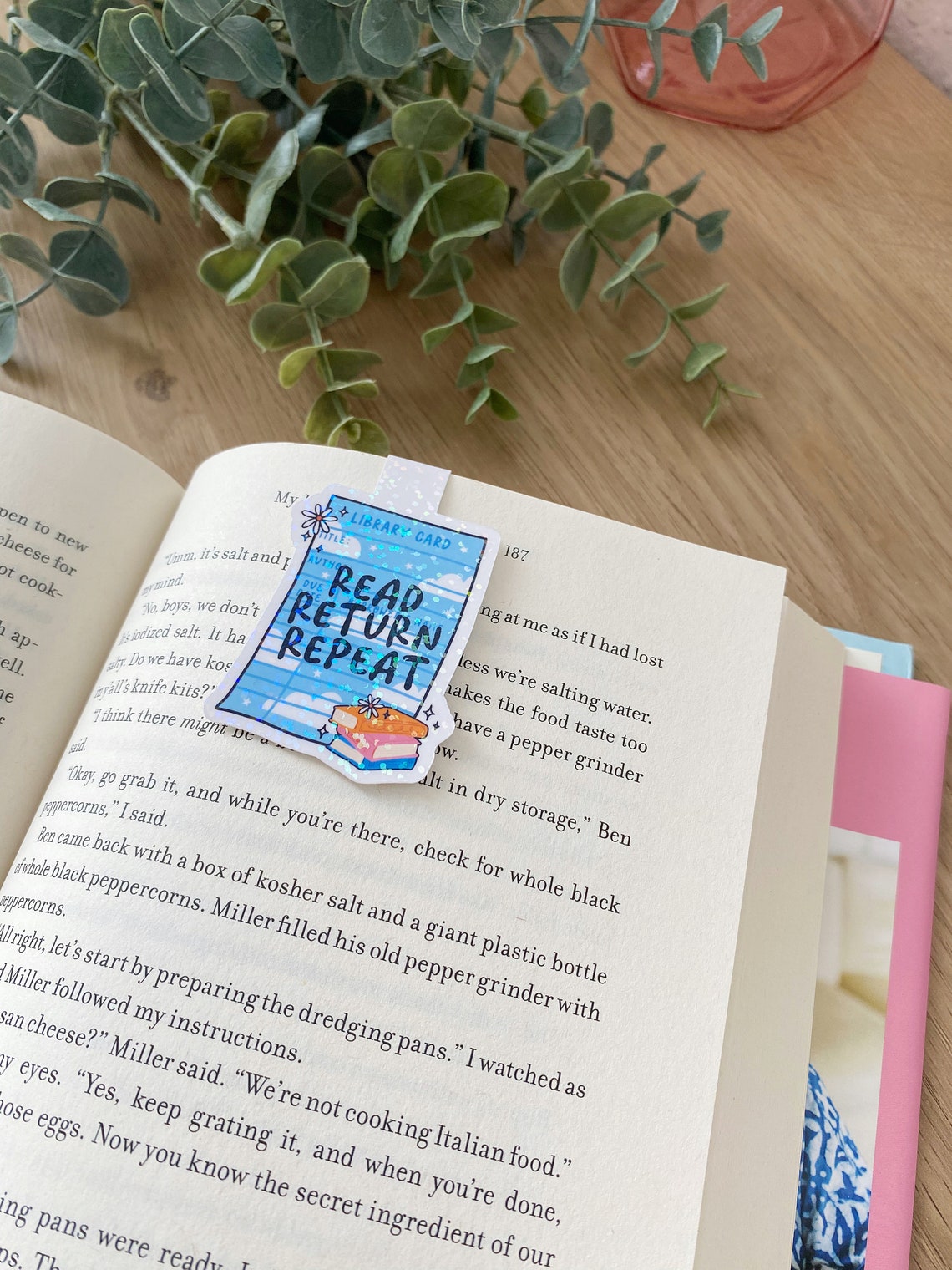 Library Card Magnetic Bookmark, Holographic Bookmark, Book Lover ...