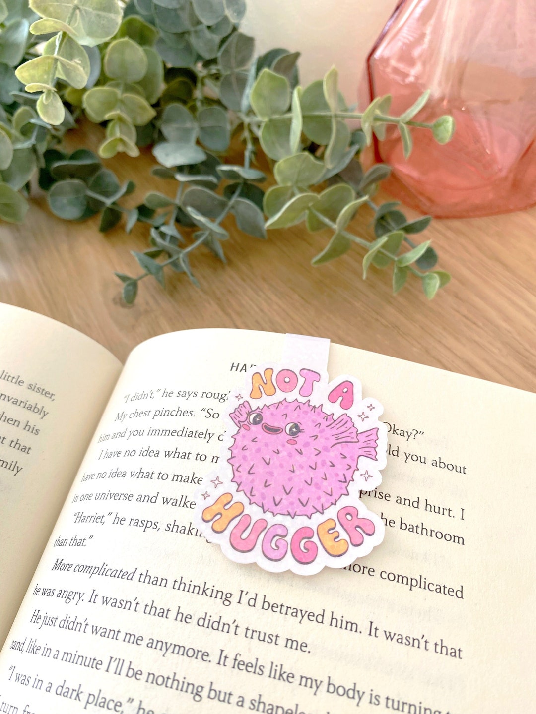 Not A Hugger Magnetic Bookmark, Book Lover, Bookworm, Book Nerd, Reader ...