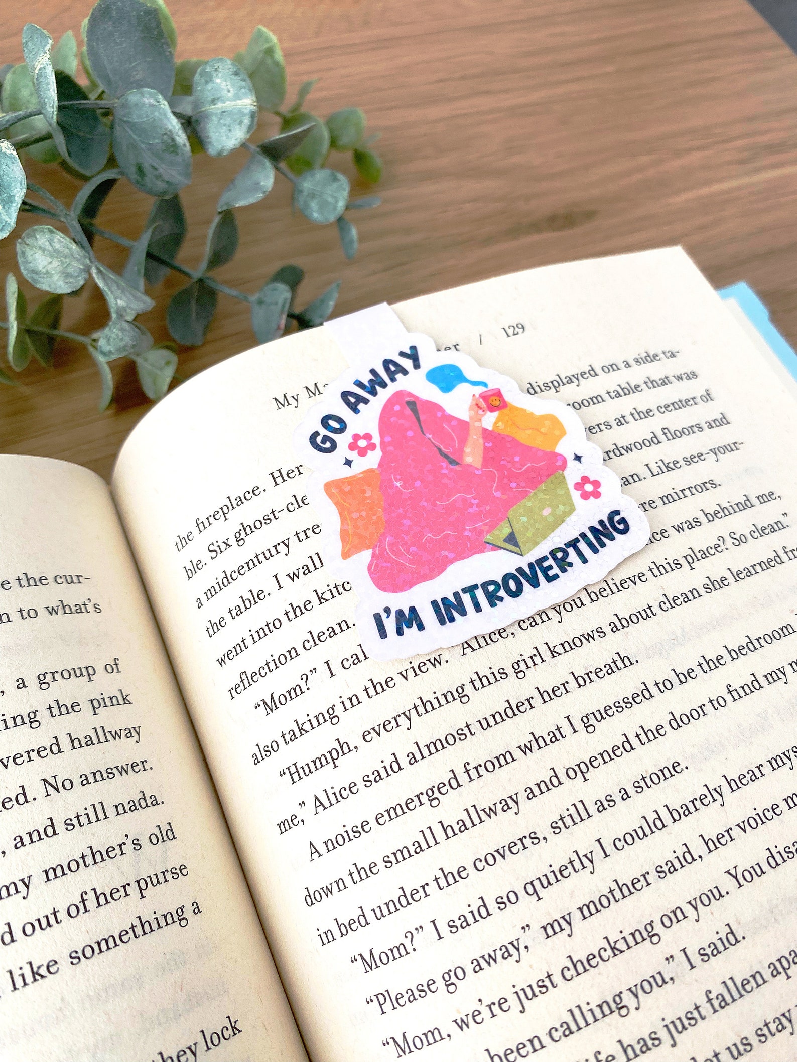Go Away I'm Introverting Magnetic Bookmark, Funny Sticker, Introvert ...