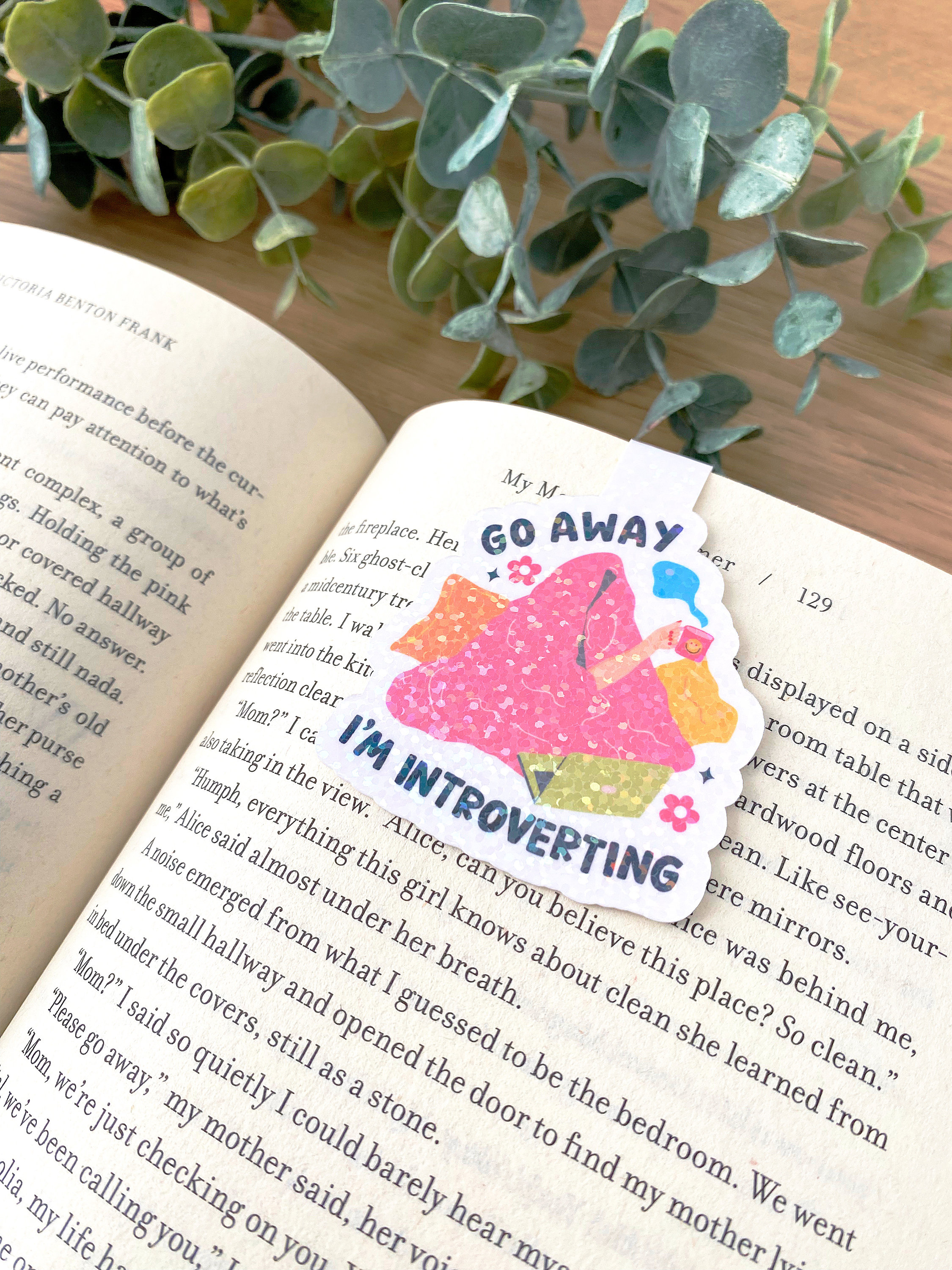 Go Away I'm Introverting Magnetic Bookmark, Funny Sticker, Introvert ...
