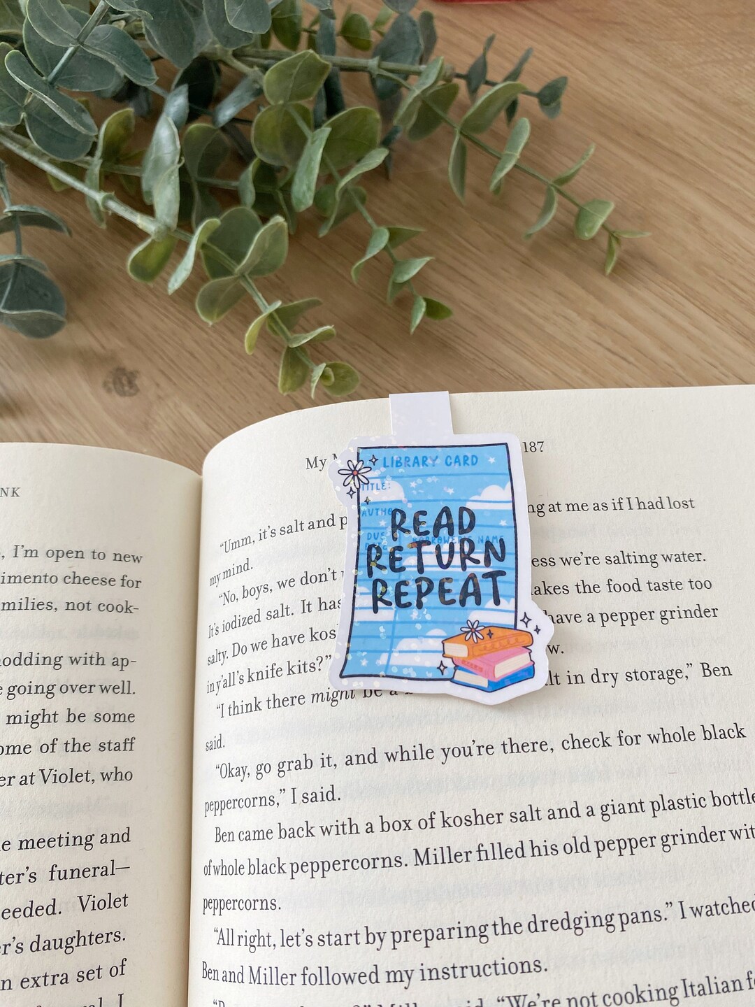 Library Card Magnetic Bookmark, Holographic Bookmark, Book Lover ...