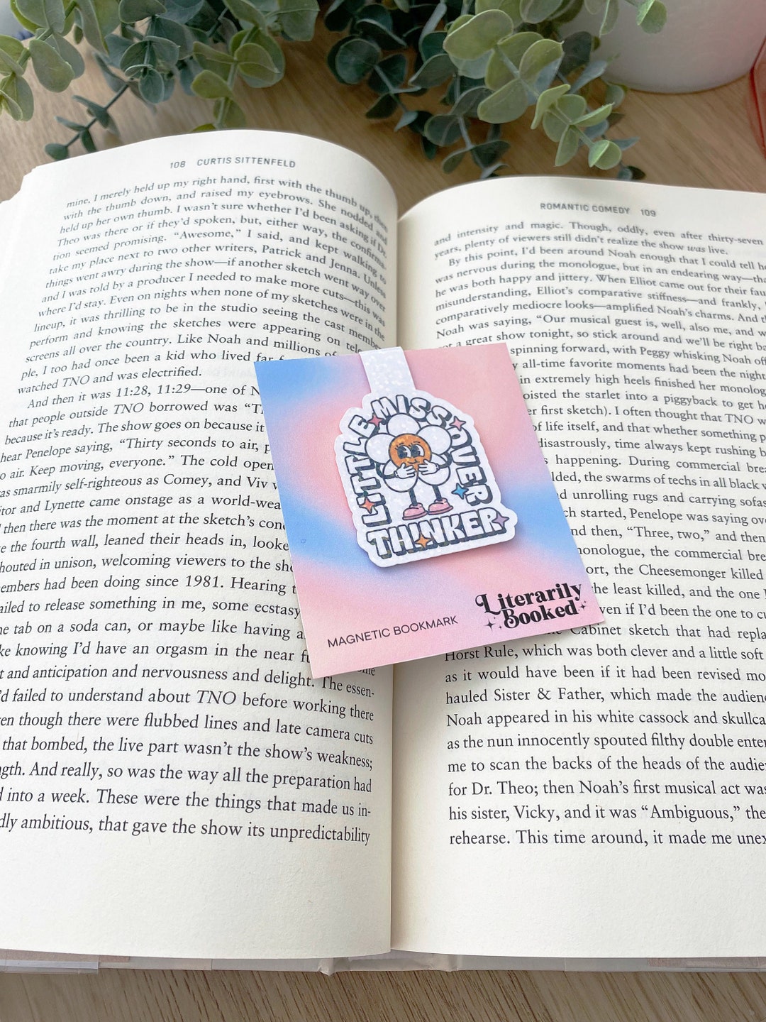 Little Miss Overthinker Magnetic Bookmark, Book Lover, Bookworm, Reader ...
