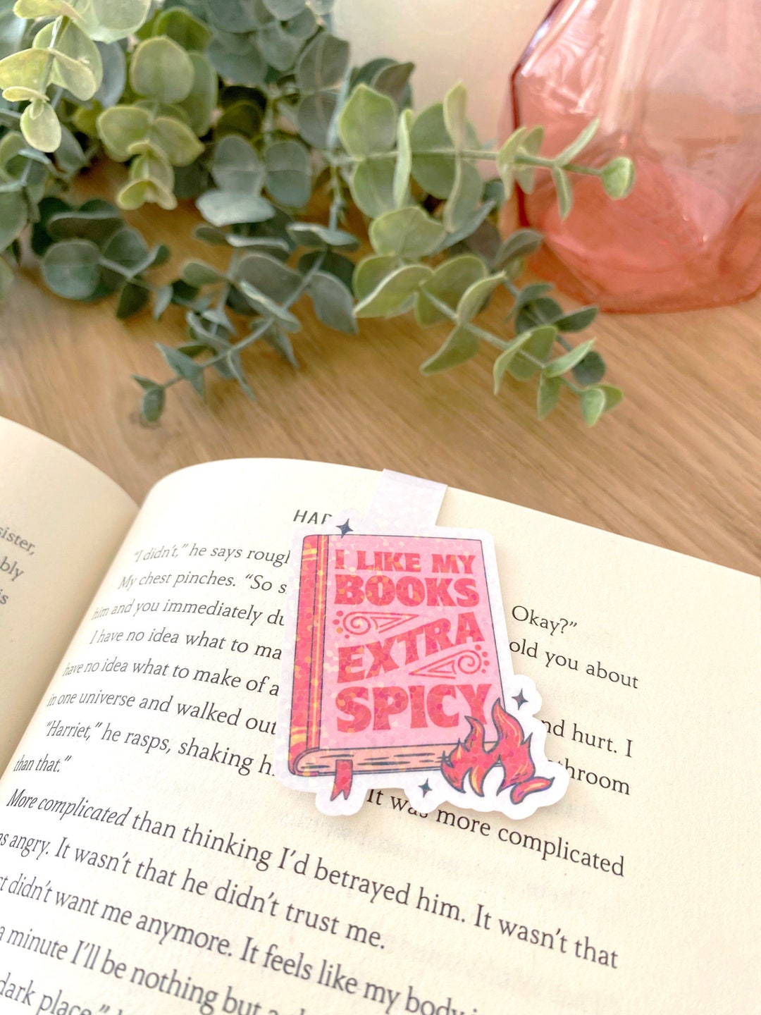 I Like Books Extra Spicy Magnetic Bookmark, Book Lover, Bookworm, Book ...