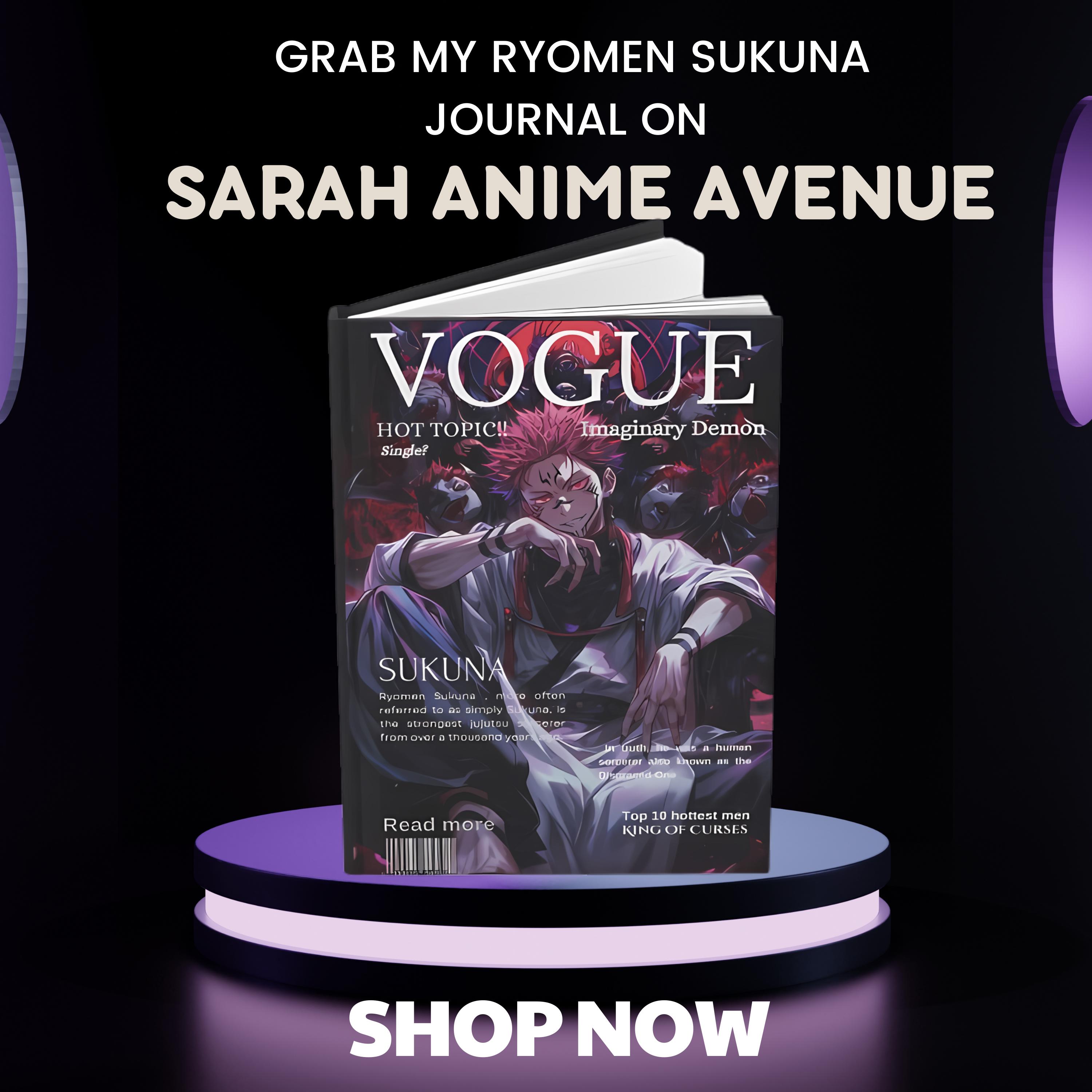 Custom JUJUTSU KAISEN Journal | Ryomen Sukuna A5 Notebook | Kawaii ...