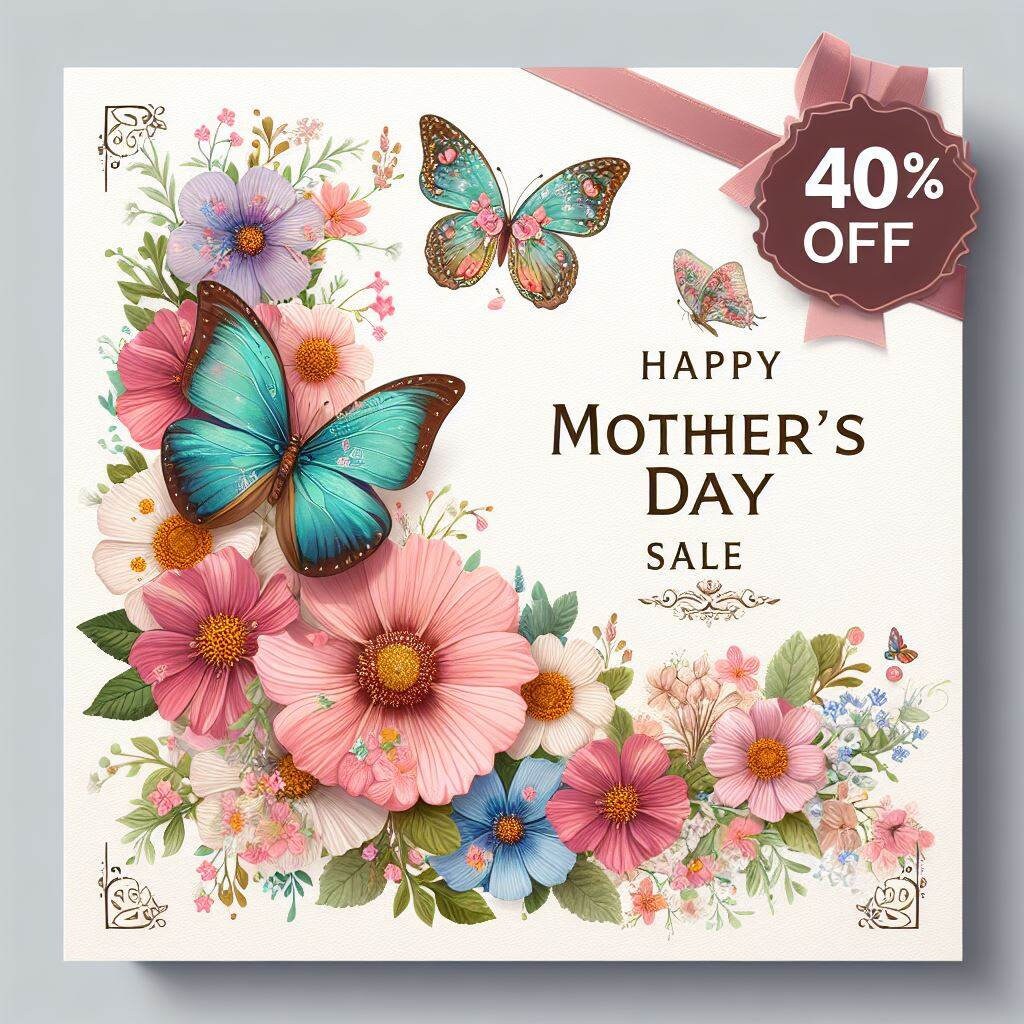 Printable Mother's Day Card, Last Minute Gift, Easy Access, 3d, Floral ...