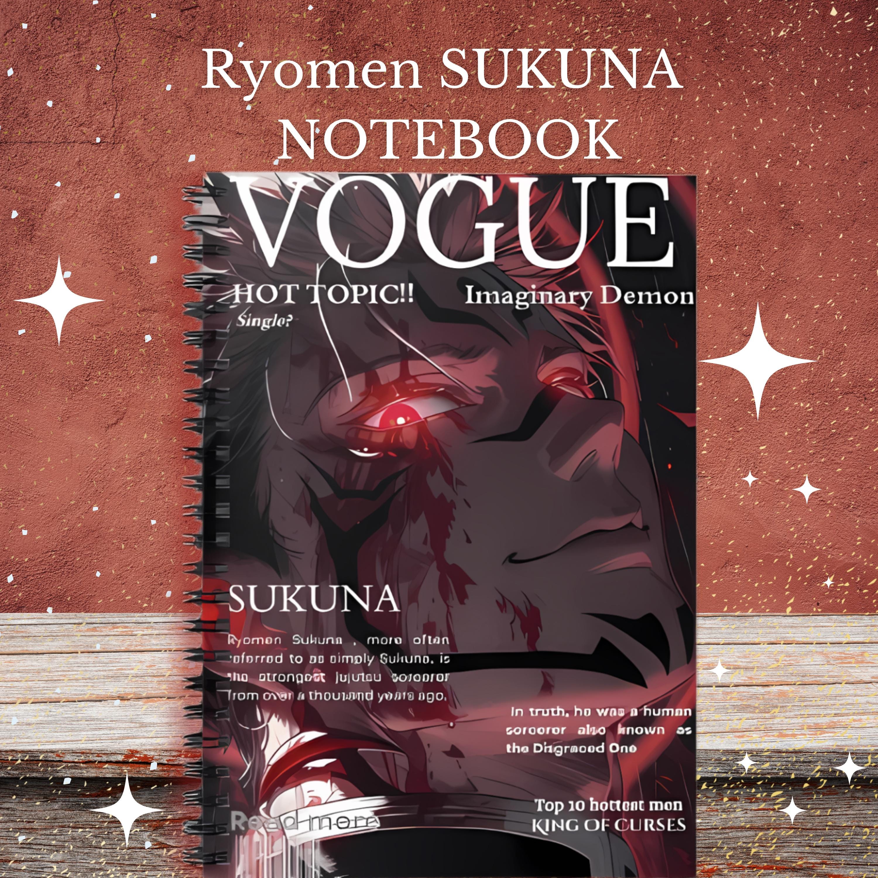 Custom JUJUTSU KAISEN Journal | Ryomen Sukuna A5 Notebook | Kawaii ...