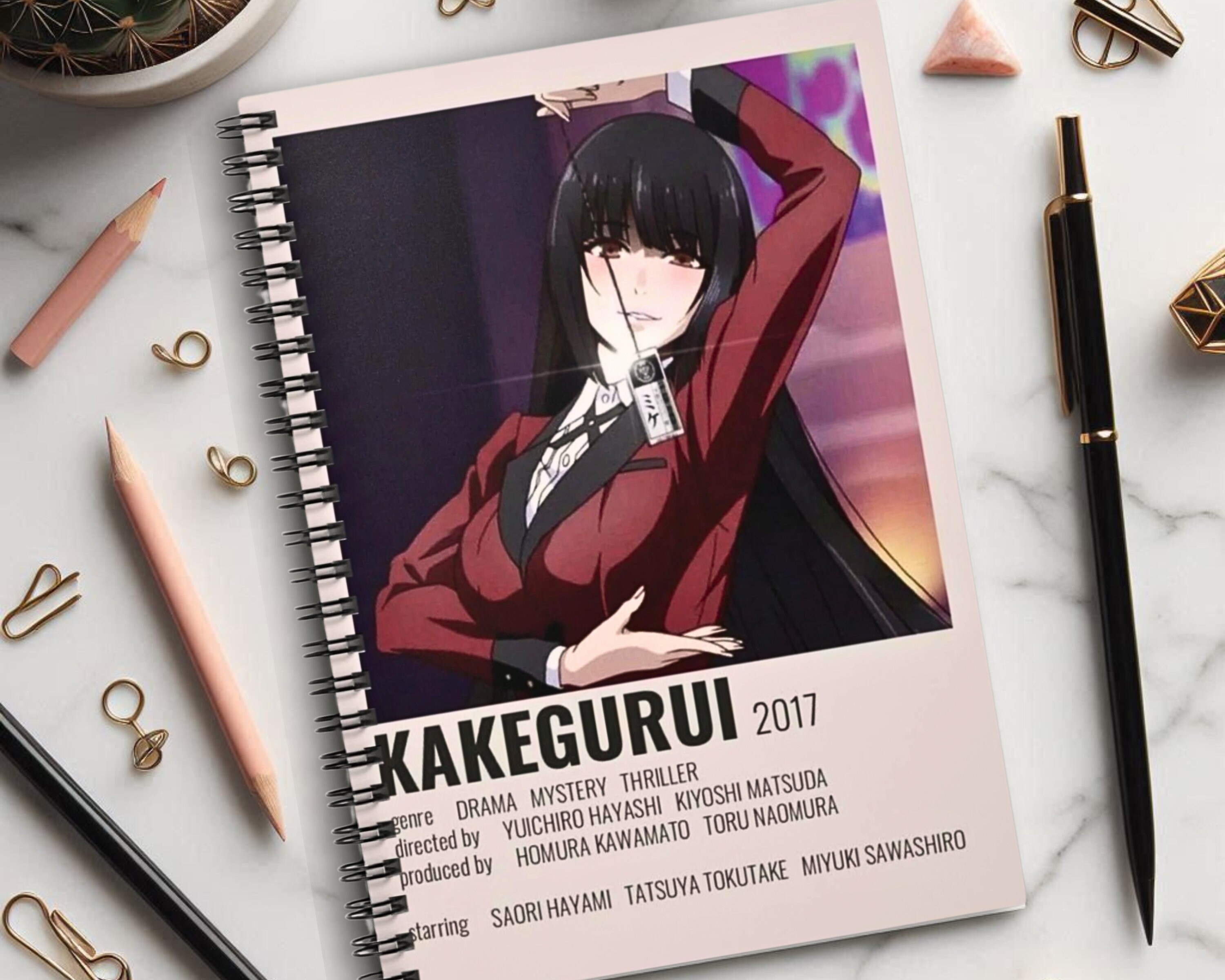 KAKEGURUI Notebook, Kawaii Anime Journal, Free Shipping, Japanese ...