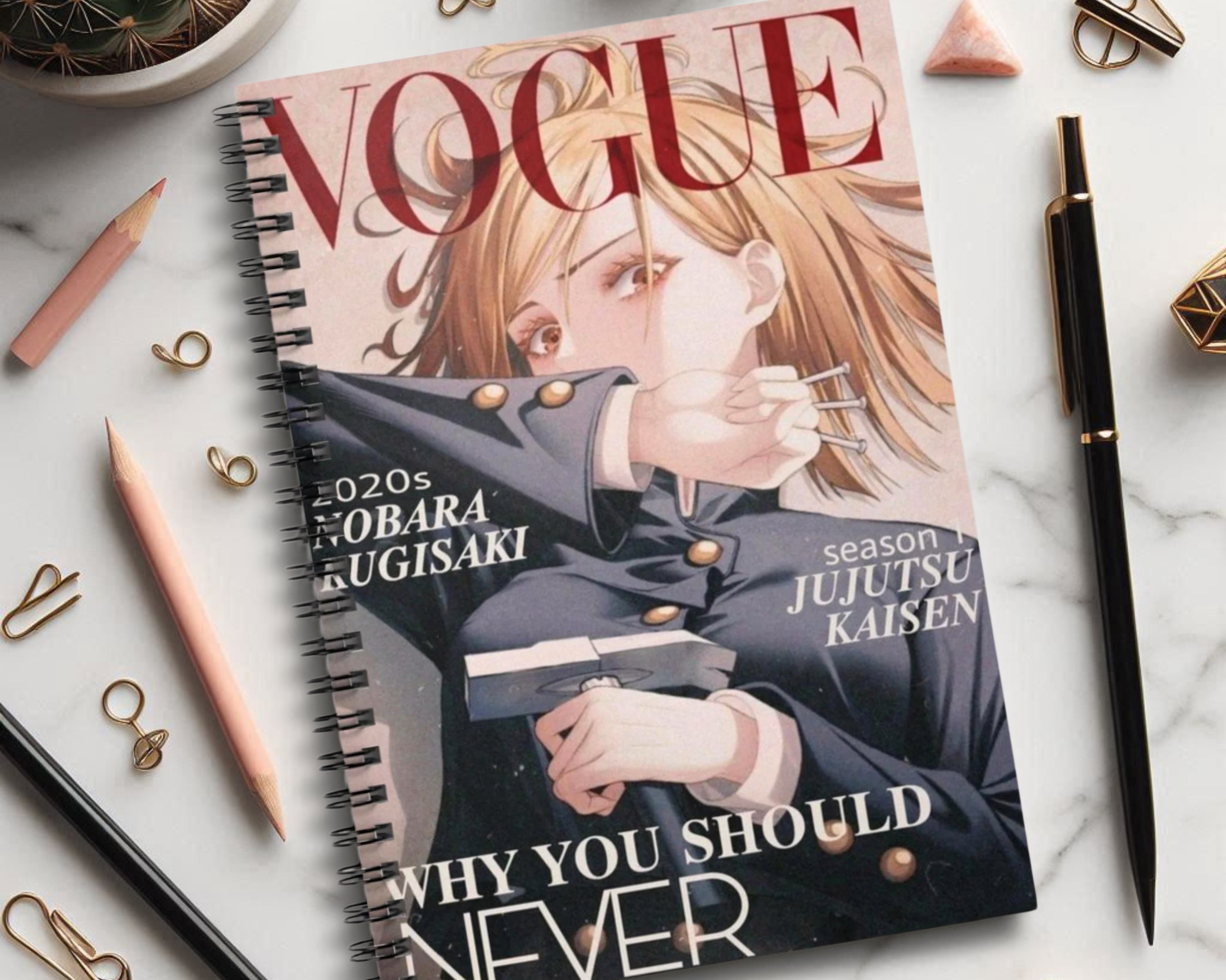 JUJUTSU KAISEN Notebook, NOBARA Kawaii Anime Journal, Free Shipping ...