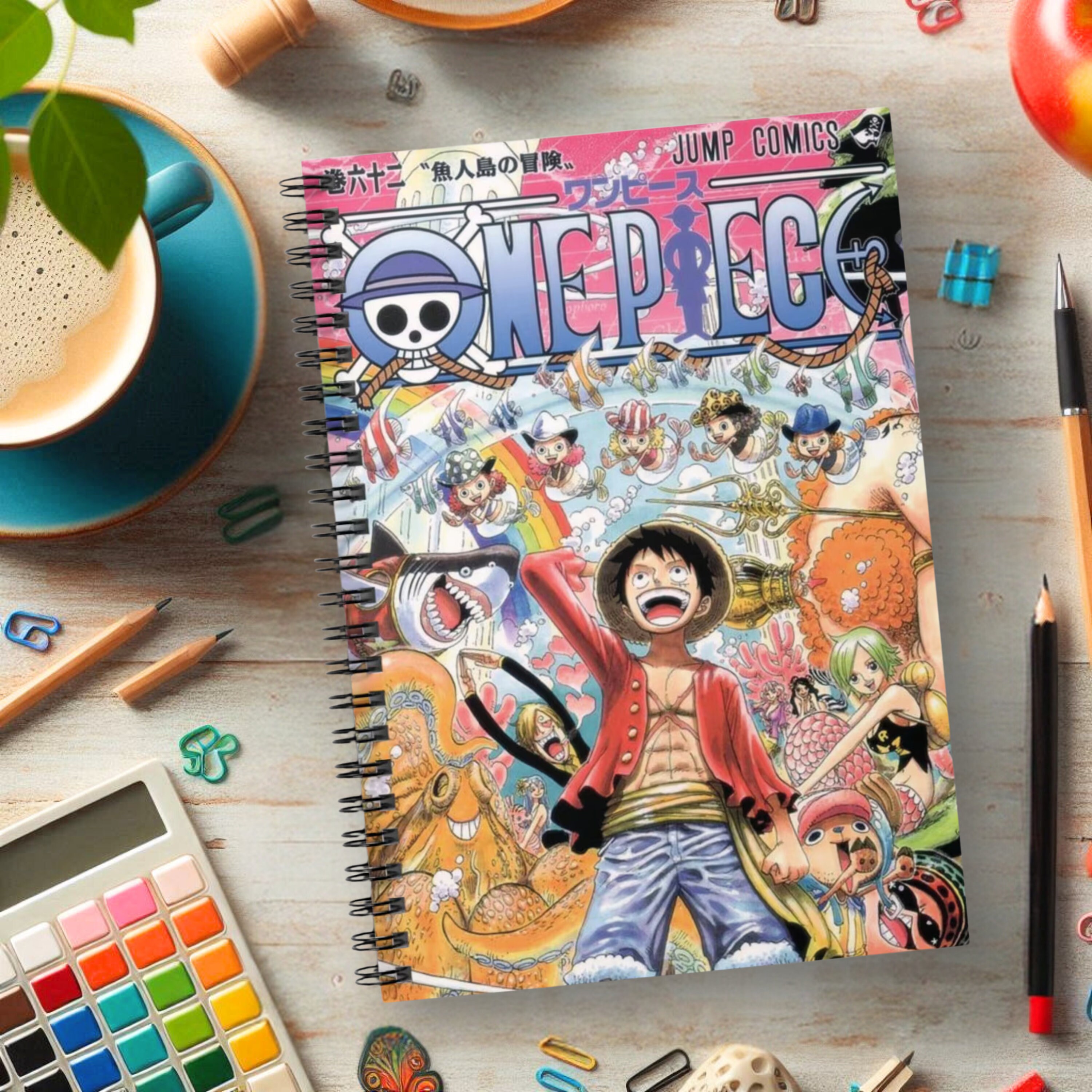 ONE PIECE Notebook Kawaii Notebook Japanese Vogue Cover Anime Themed A5 ...