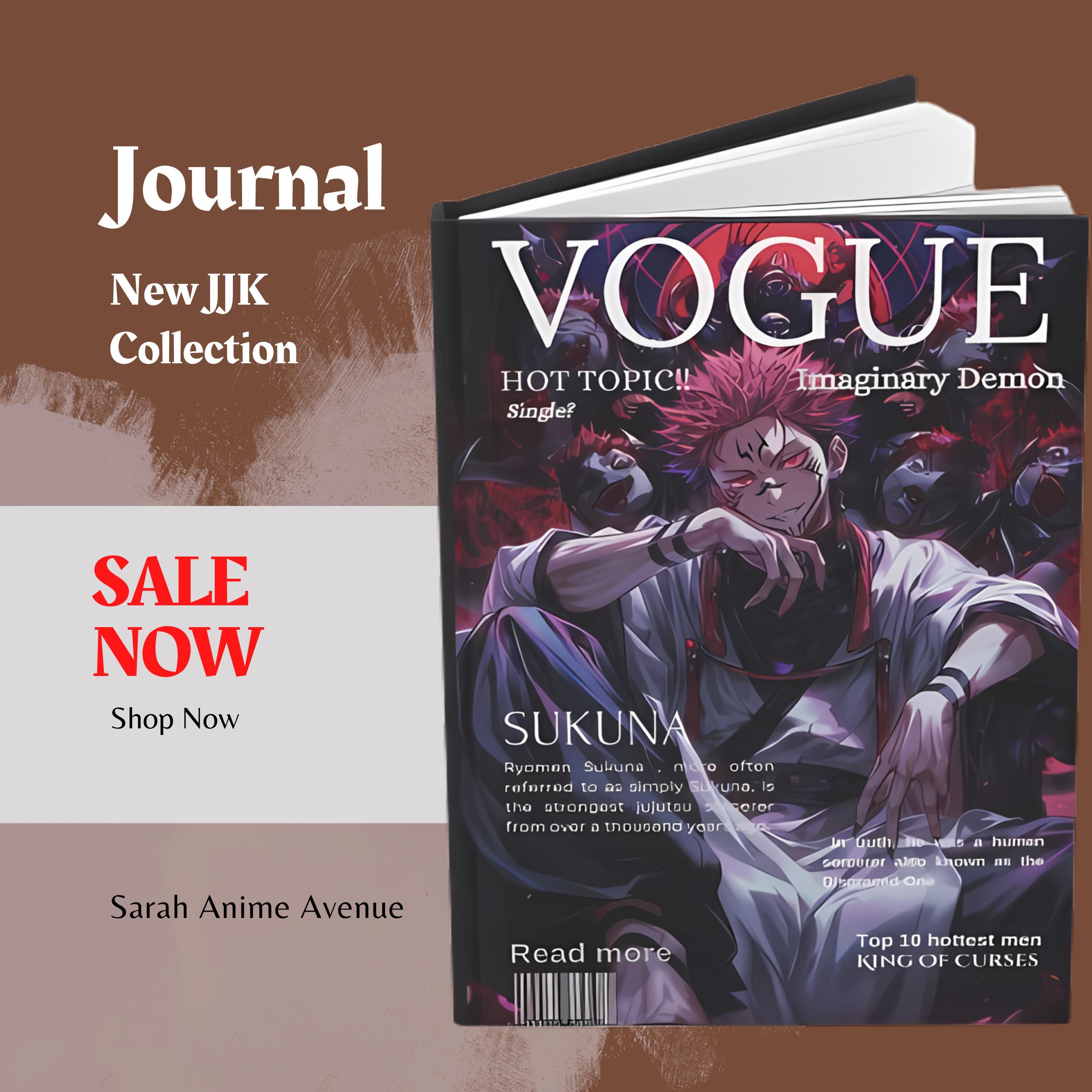 Custom JUJUTSU KAISEN Journal | Ryomen Sukuna A5 Notebook | Kawaii ...