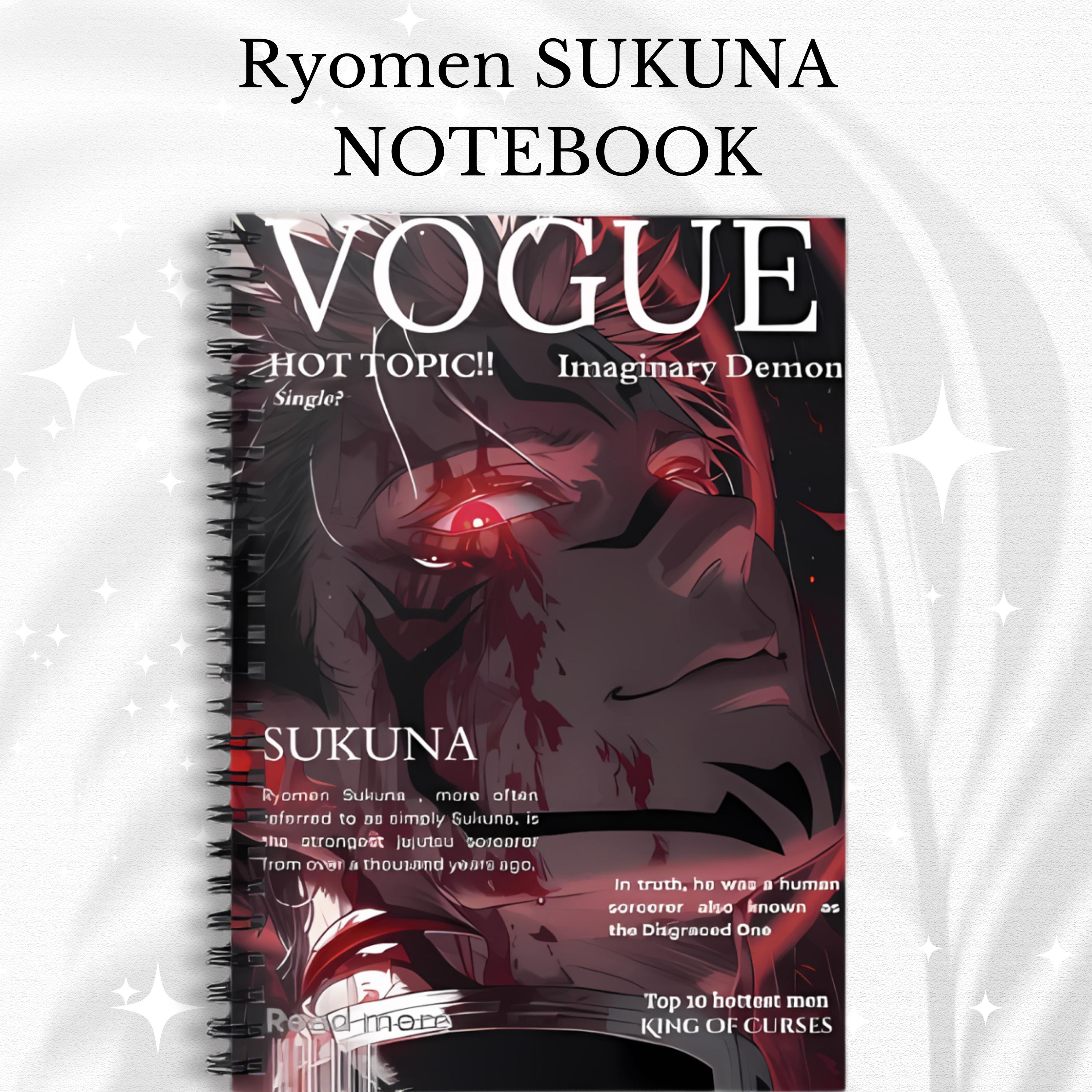 Custom JUJUTSU KAISEN Journal | Ryomen Sukuna A5 Notebook | Kawaii ...