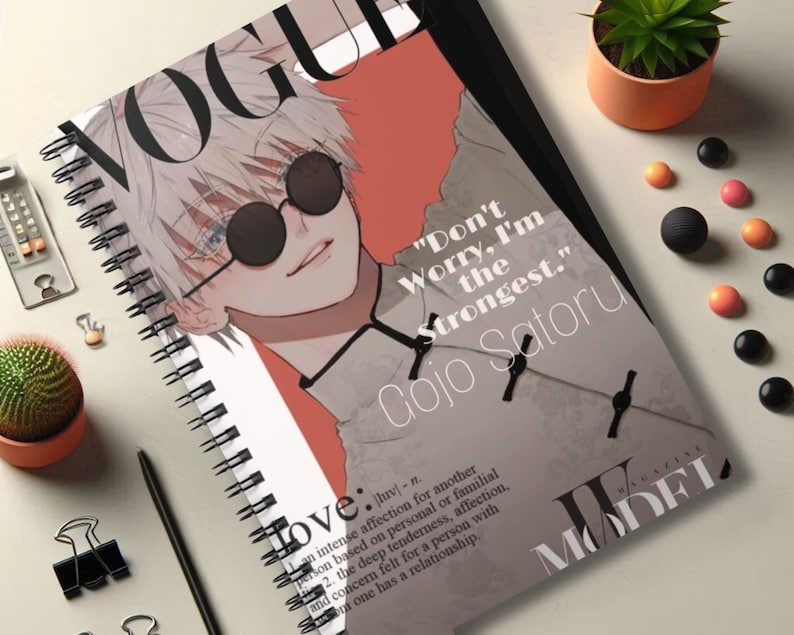 JUJUTSU KAISEN Notebook, GOJO Kawaii Anime Journal, Free Shipping ...