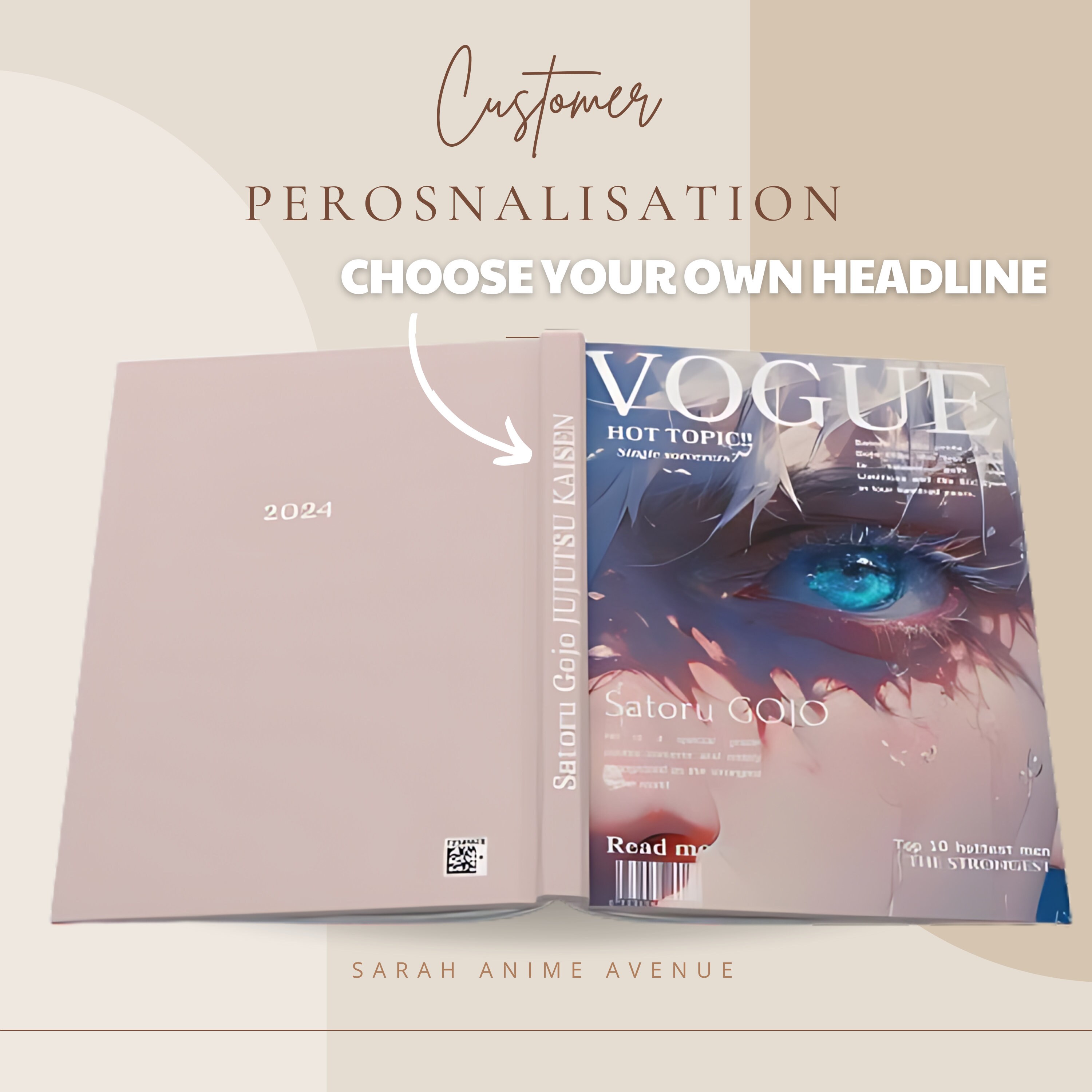 Custom JUJUTSU KAISEN Journal | Gojo Satoru A5 Notebook | Kawaii Vogue ...