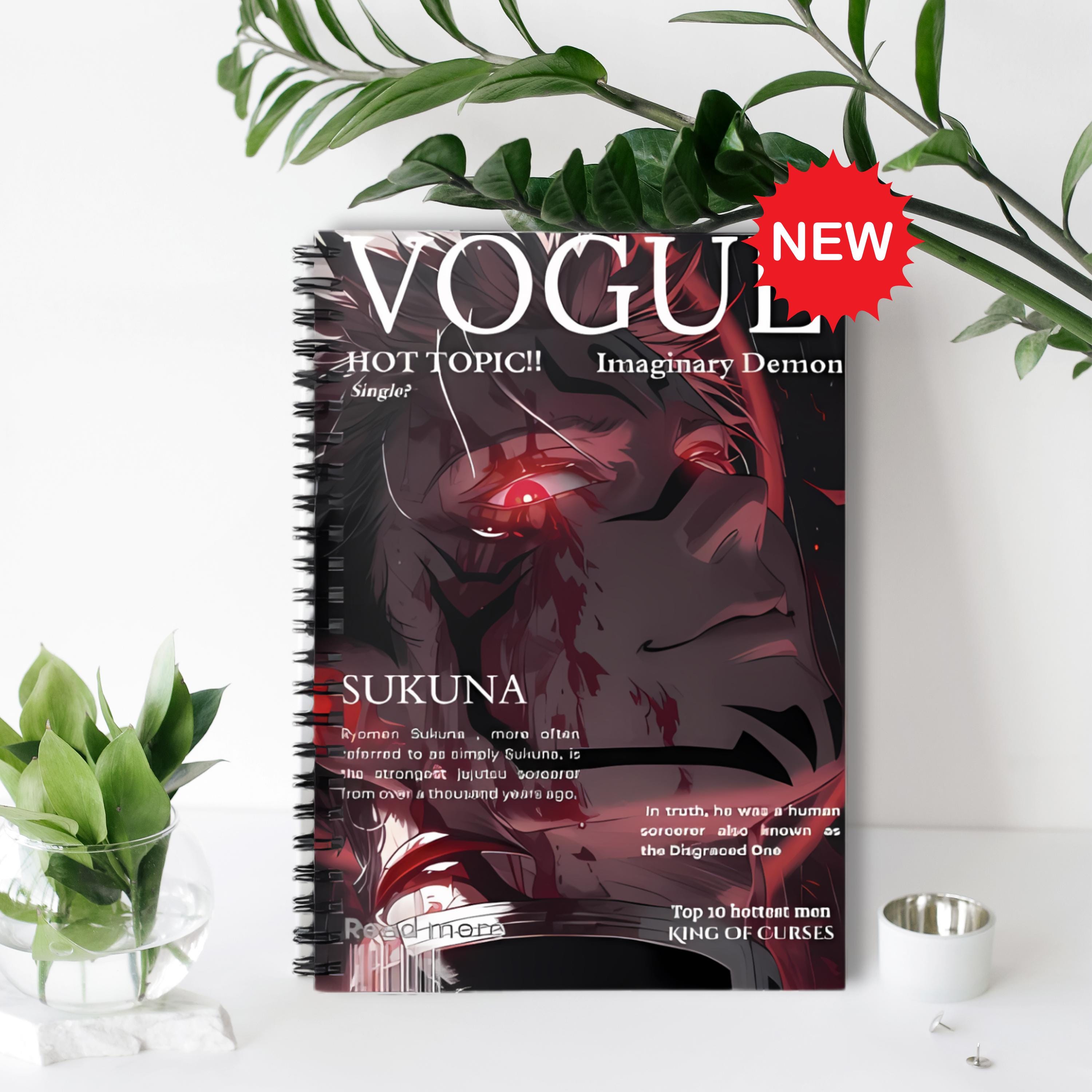 Custom JUJUTSU KAISEN Journal | Ryomen Sukuna A5 Notebook | Kawaii ...