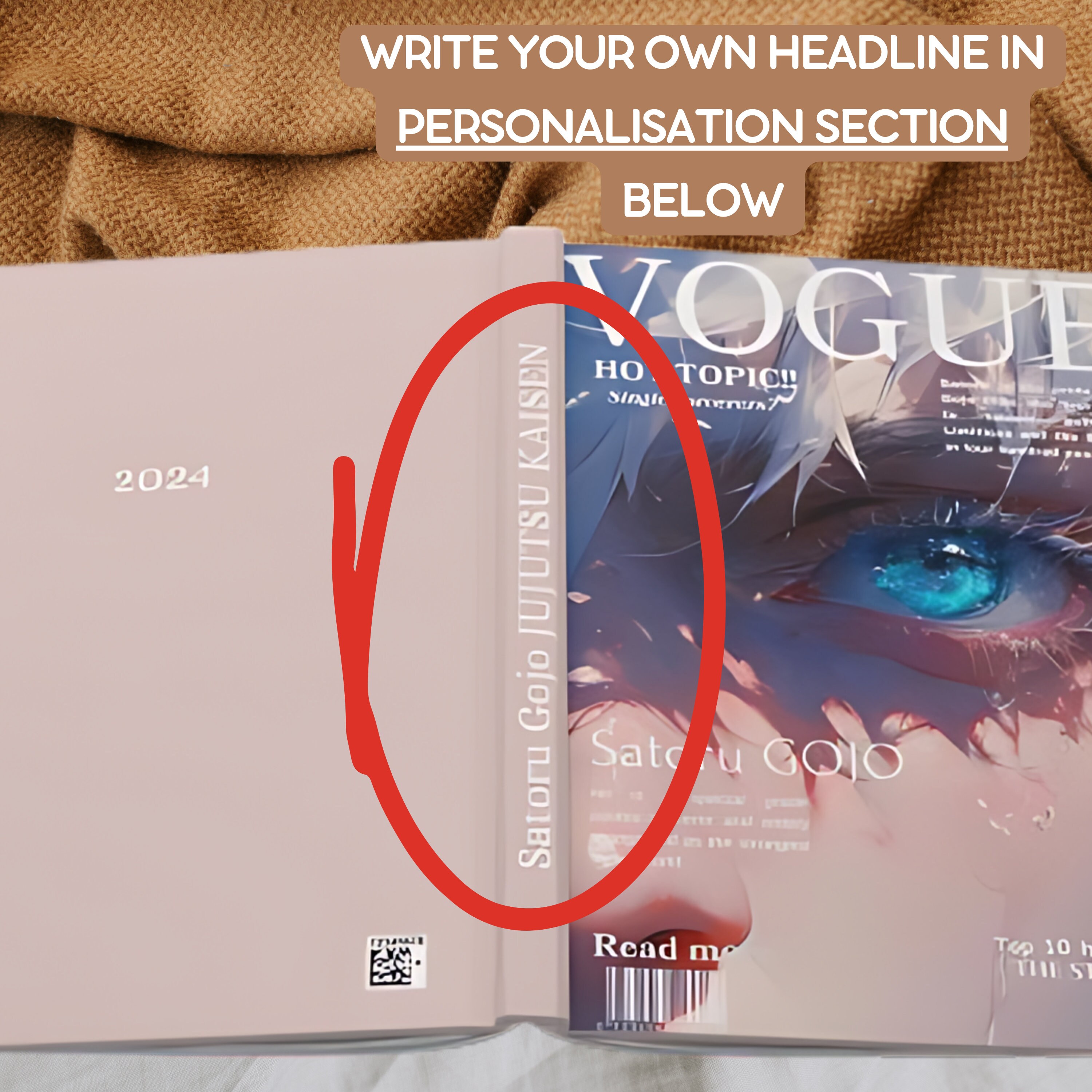 Custom JUJUTSU KAISEN Journal | Gojo Satoru A5 Notebook | Kawaii Vogue ...