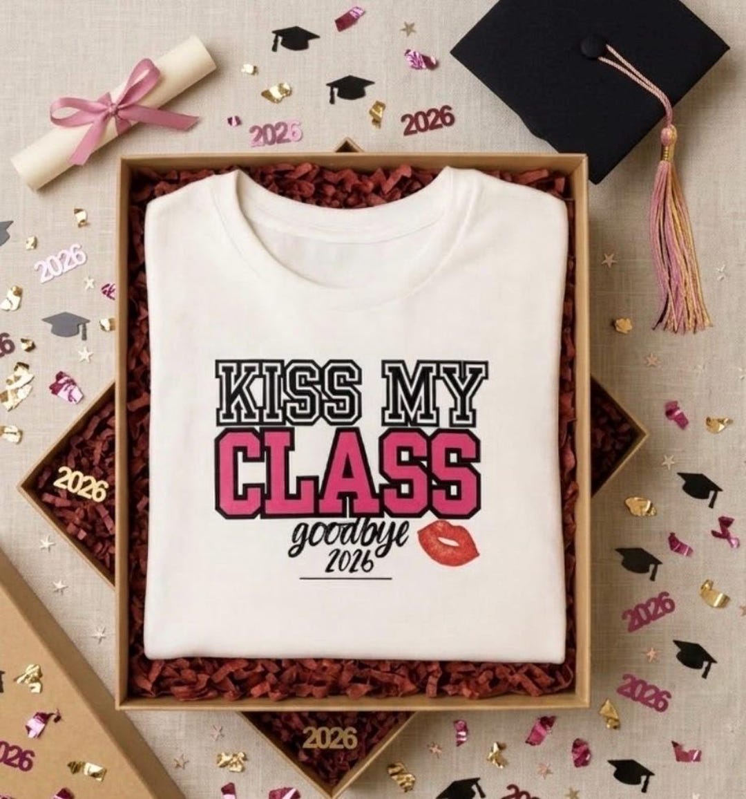 Kiss My Class Goodbye 2026 Shirt, Funny Senior Graduation T-shirt ...