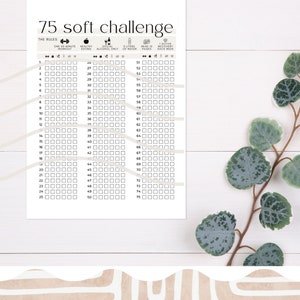 EDITABLE 75 Soft Challenge Tracker, 75 Soft Challenge Printable, 75 Day ...