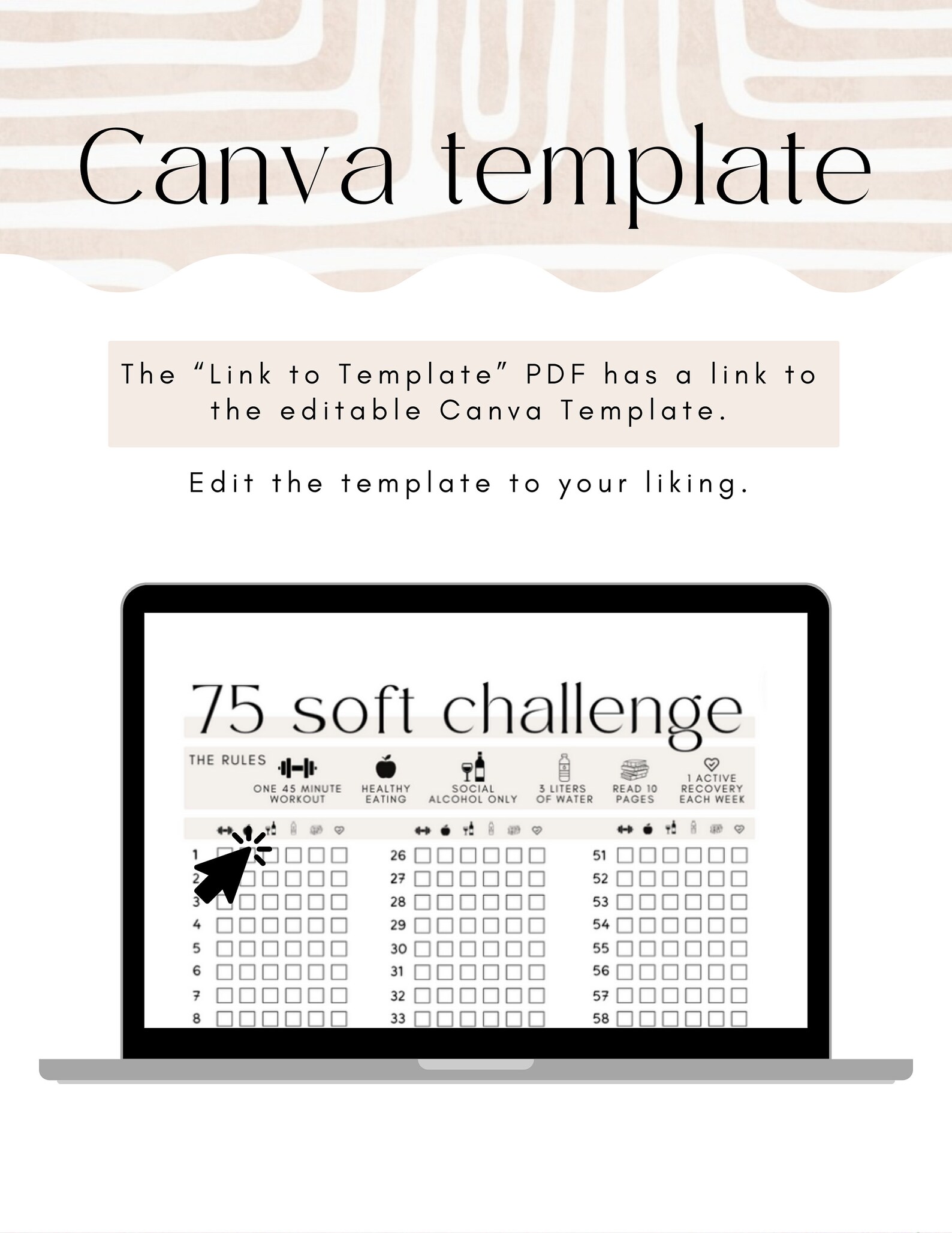 EDITABLE 75 Soft Challenge Tracker, 75 Soft Challenge Printable, 75 Day ...