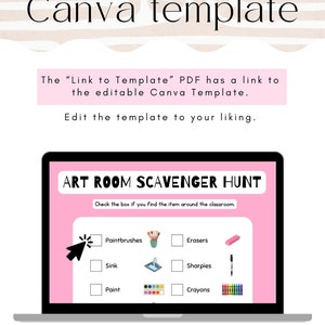 EDITABLE Art Room Scavenger Hunt Printable, Elementary Art Scavenger ...