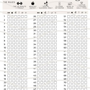 EDITABLE 75 Soft Challenge Tracker, 75 Soft Challenge Printable, 75 Day ...