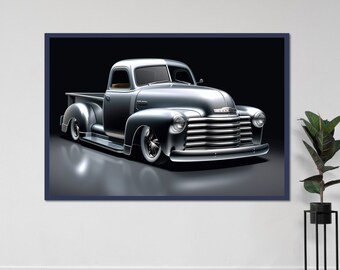 Classic Chevy Truck Pin up Poster - Etsy