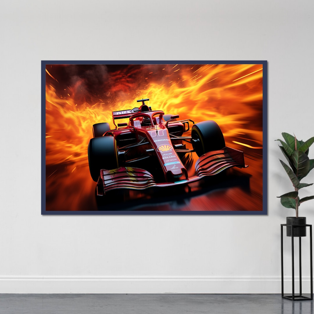 Ferrari Motorsport Wall Poster Muscle Car Art Decor F1 Sports Car Print ...