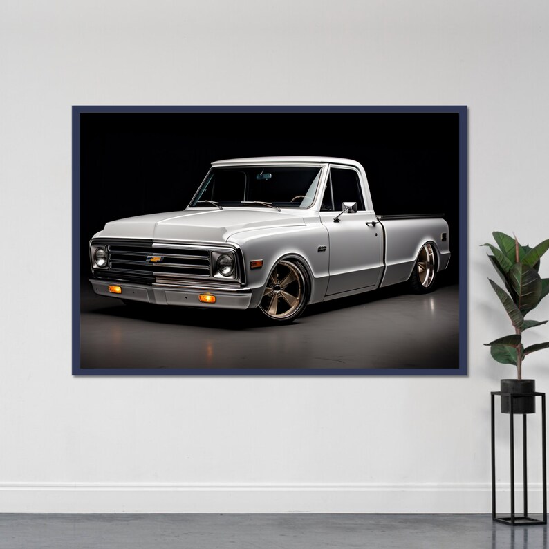 Classic Chevy C10 Truck Wall Art Decor Poster Retro Truck Wall - Etsy