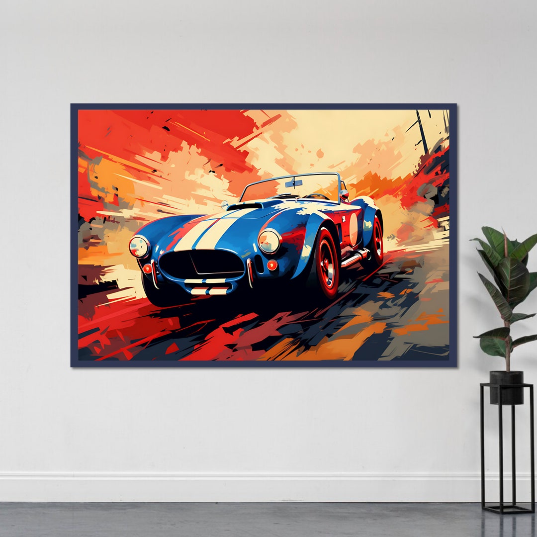Classic Ford Shelby Wall Poster Muscle Car Art Decor Sports Car Print ...